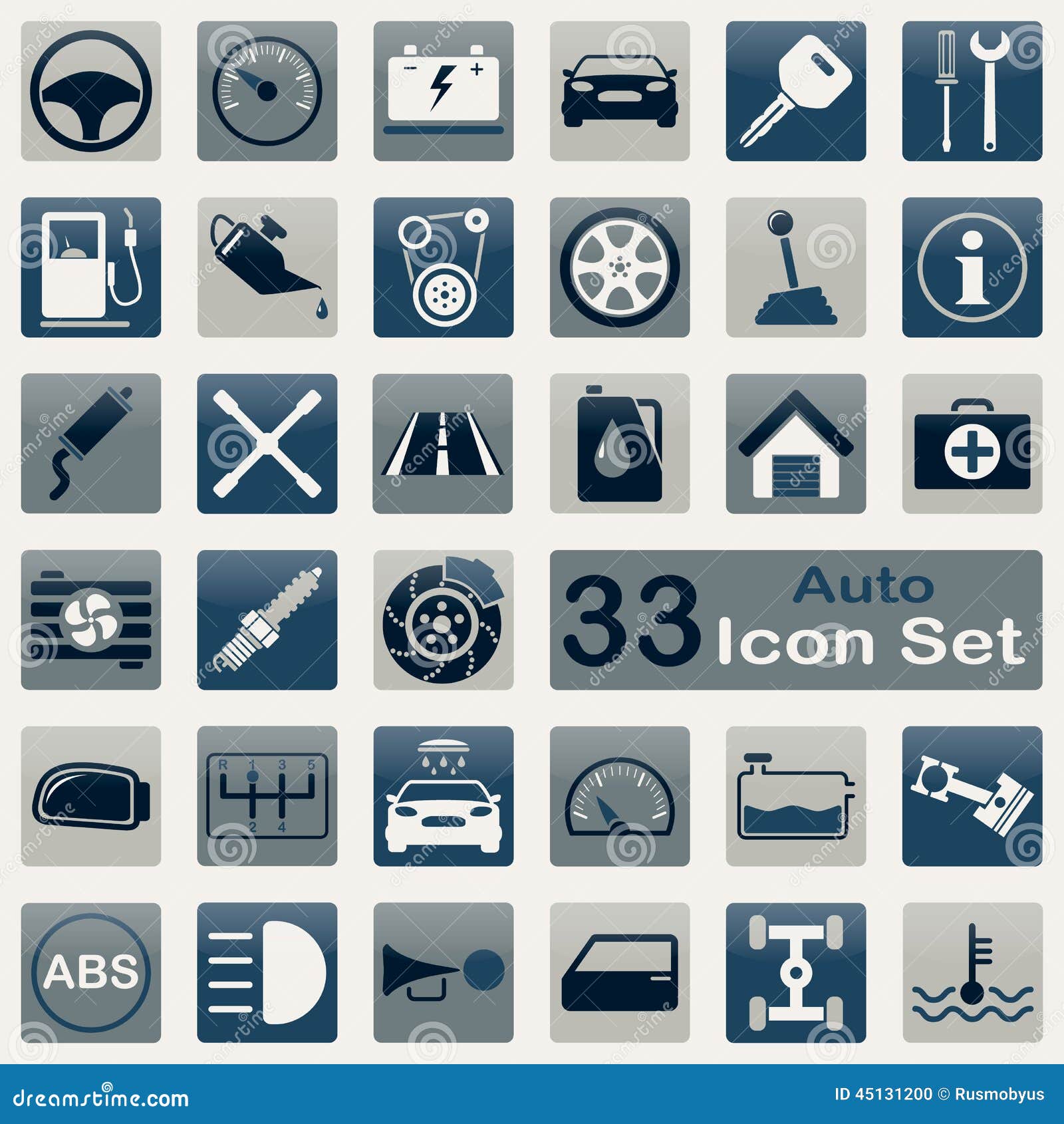 Auto icon set stock vector. Illustration of sign, isolated - 45131200
