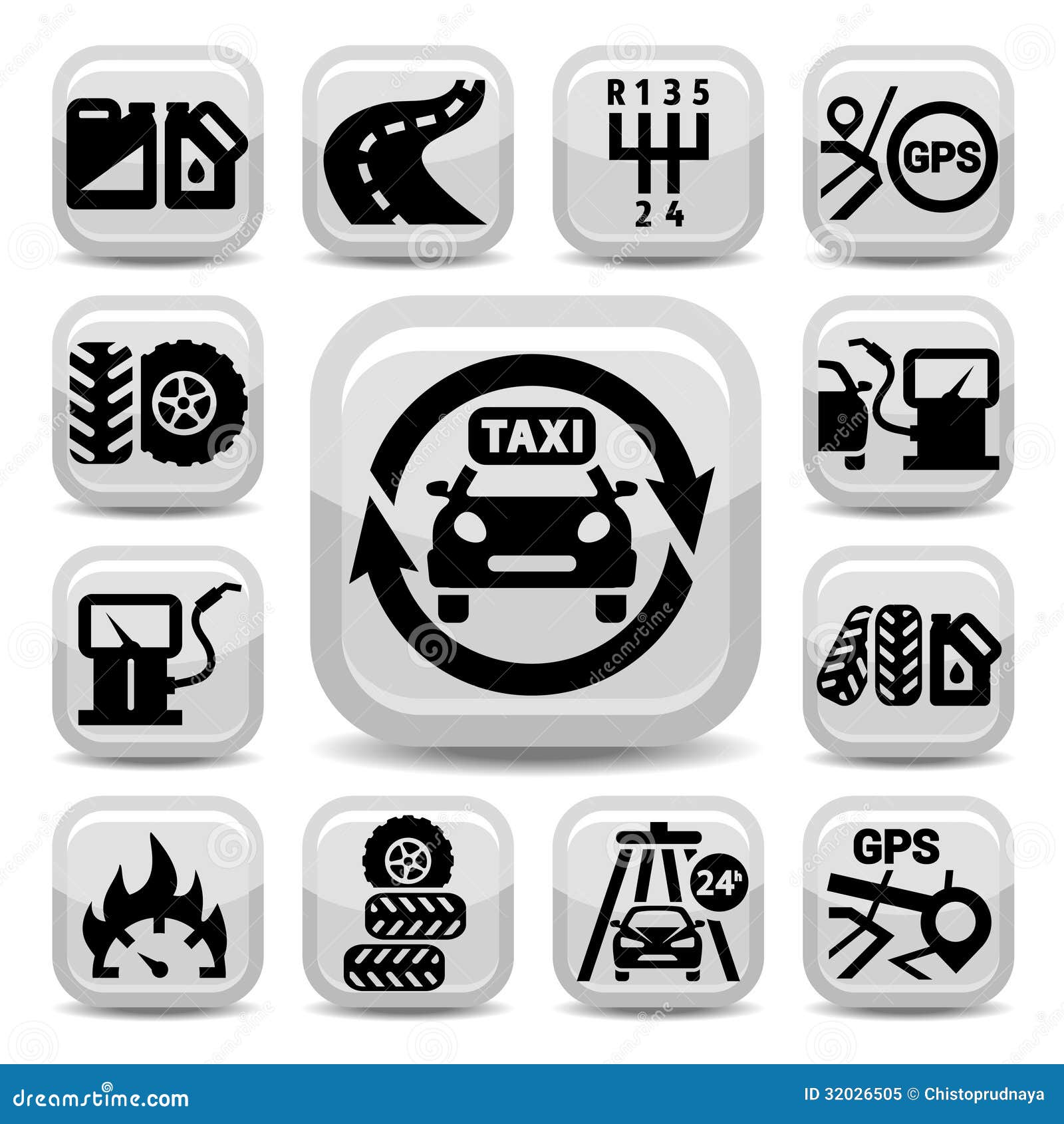 Auto icon set stock vector. Illustration of sign, service - 32026505