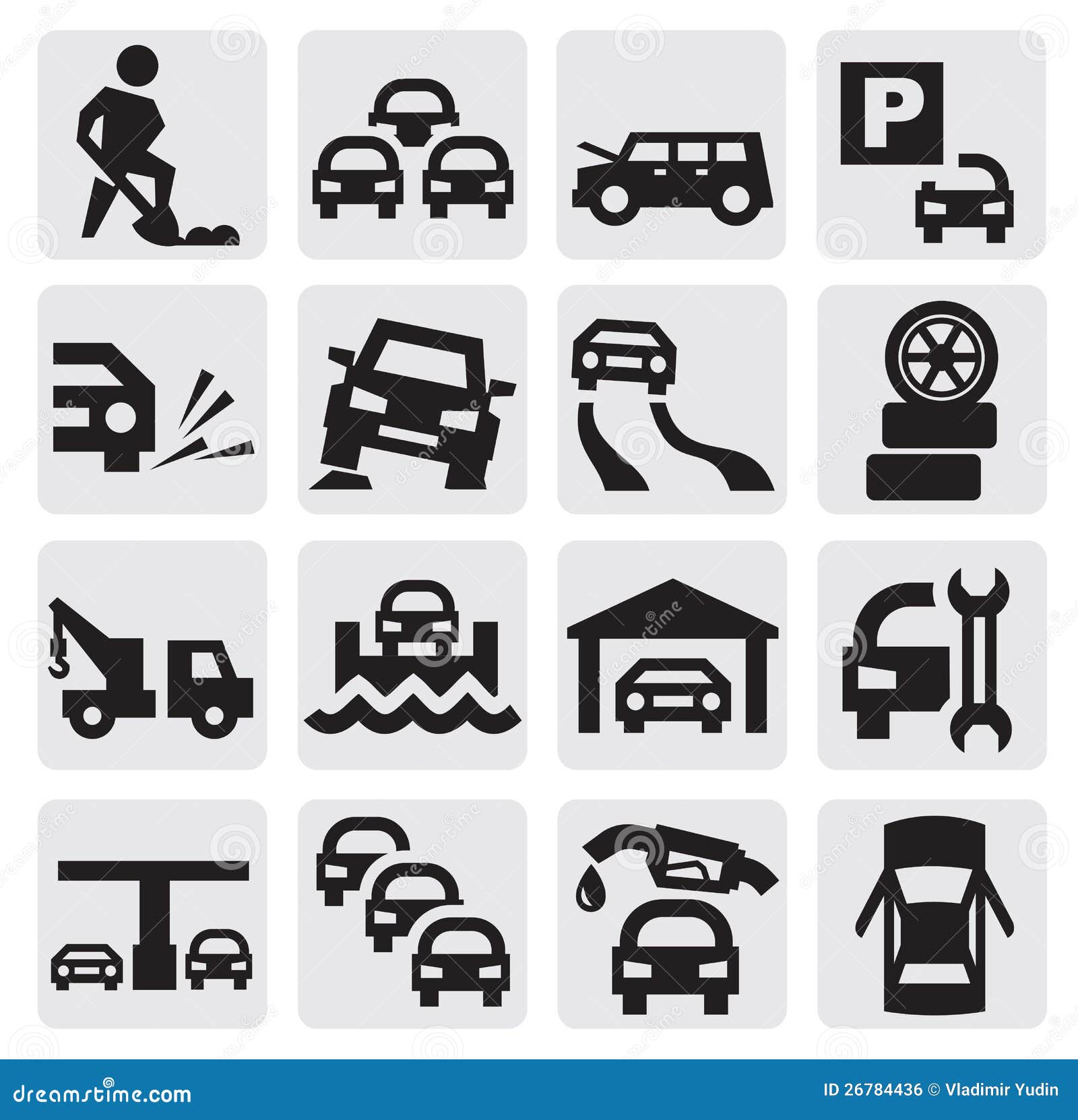Auto icons stock vector. Illustration of symbol, icon - 26784436