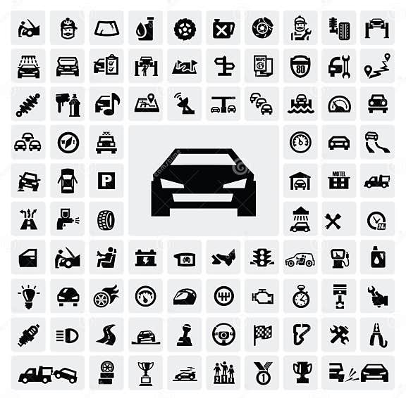 Auto icons stock vector. Illustration of engine, machine - 28175287