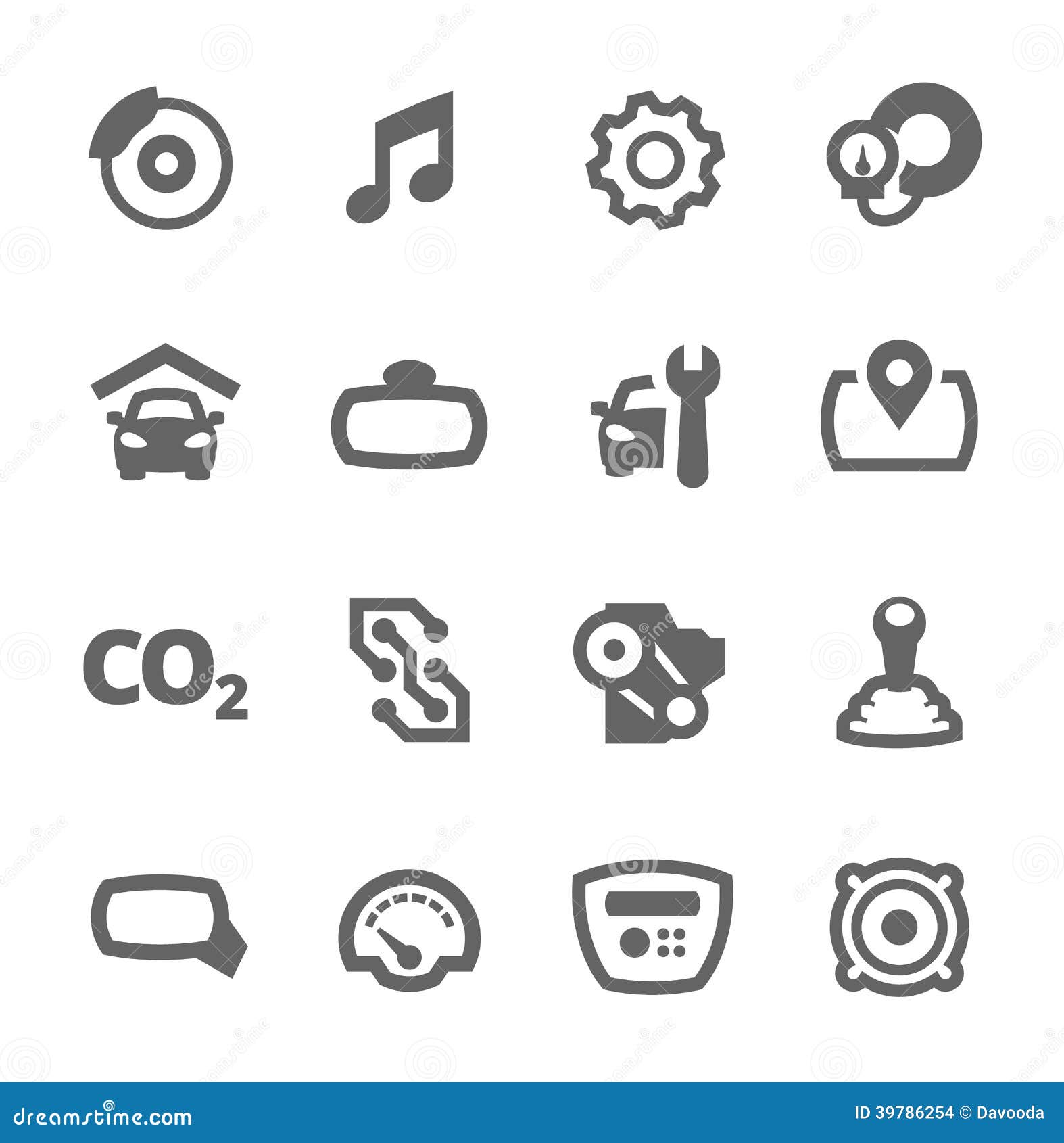 Auto icons stock vector. Illustration of icon, auto, dashboard - 39786254