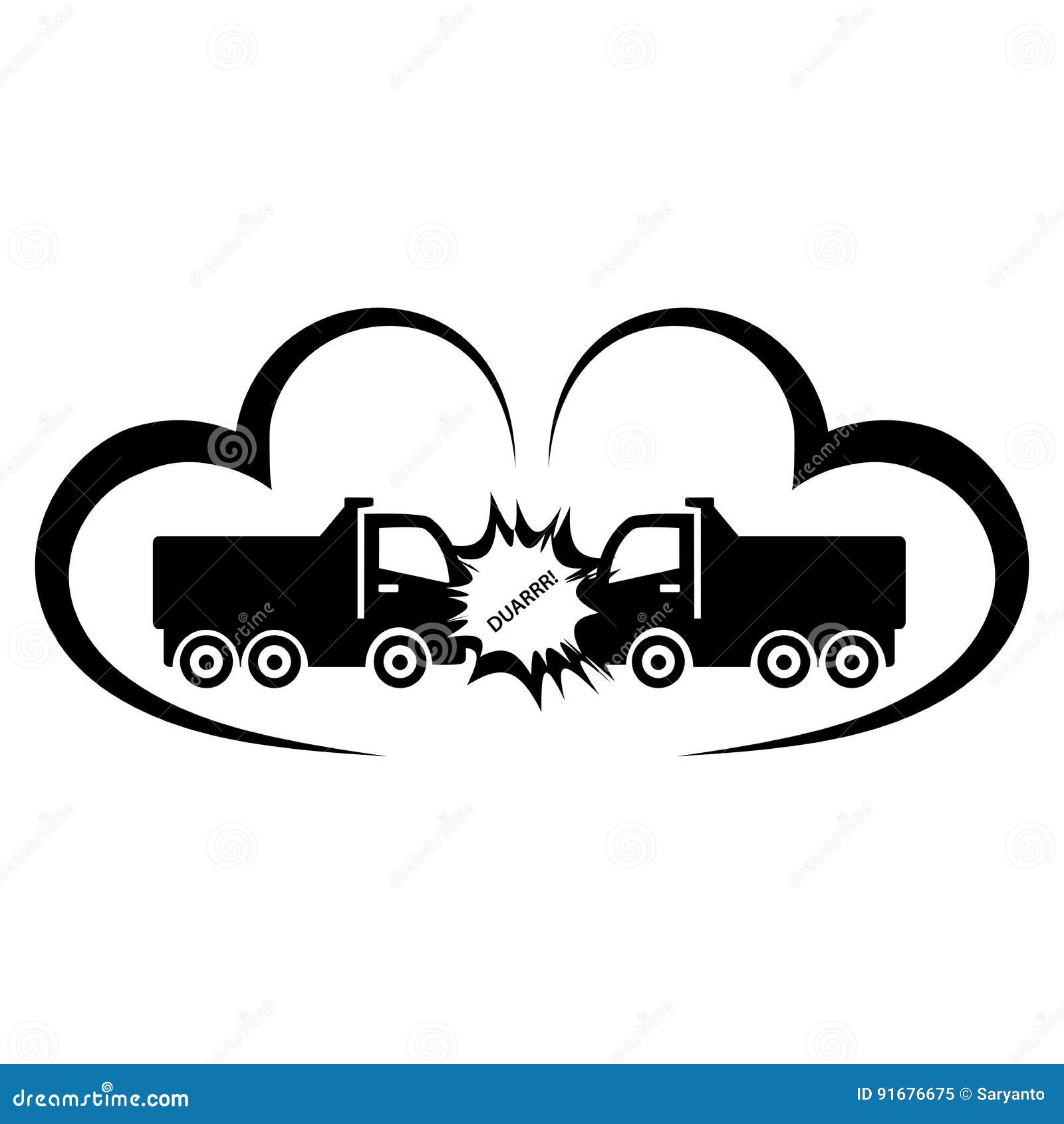 Auto Insurance Accident Crashes Two Trucks on Highway Wreck Stock ...