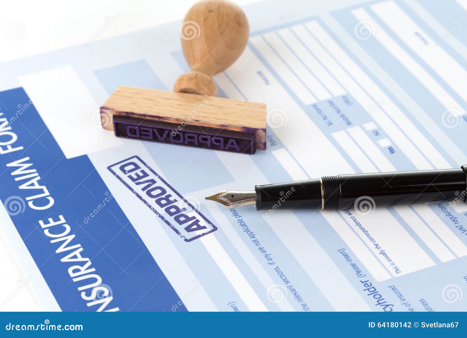 Auto insurance claim form stock photo. Image of business - 64180142