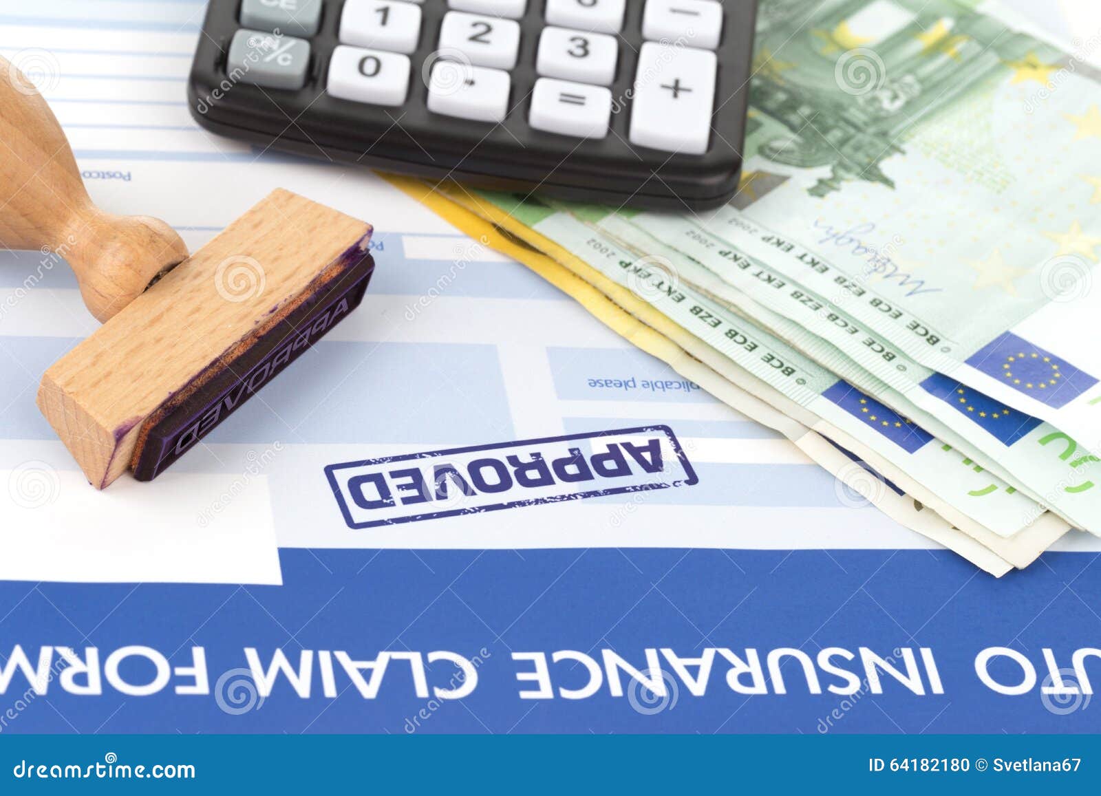 Auto insurance claim form stock photo. Image of business - 64182180