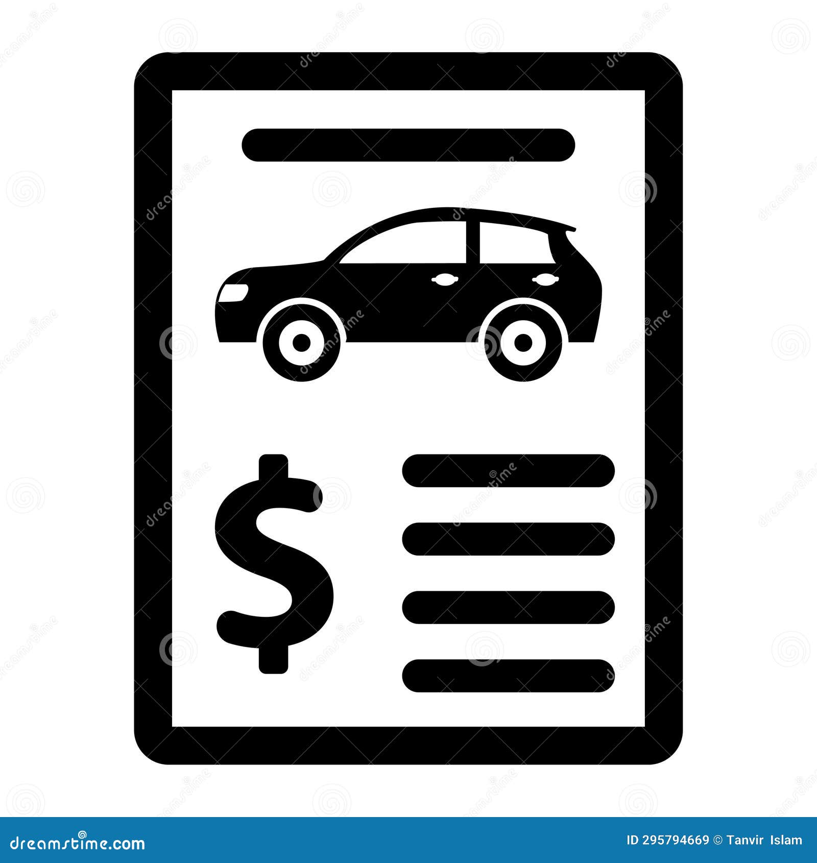 Auto Insurance Policy Icon stock illustration. Illustration of auto ...