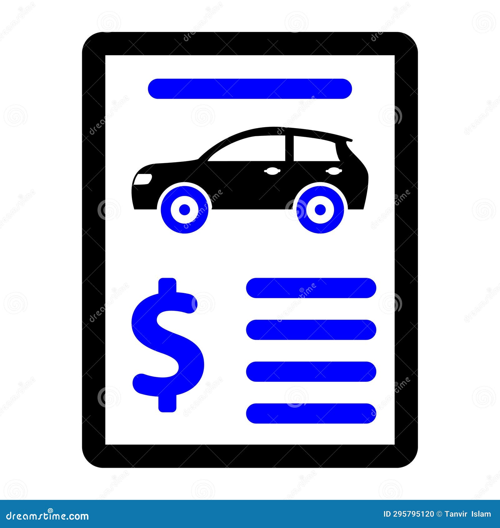 Auto Insurance Policy Icon stock illustration. Illustration of design ...
