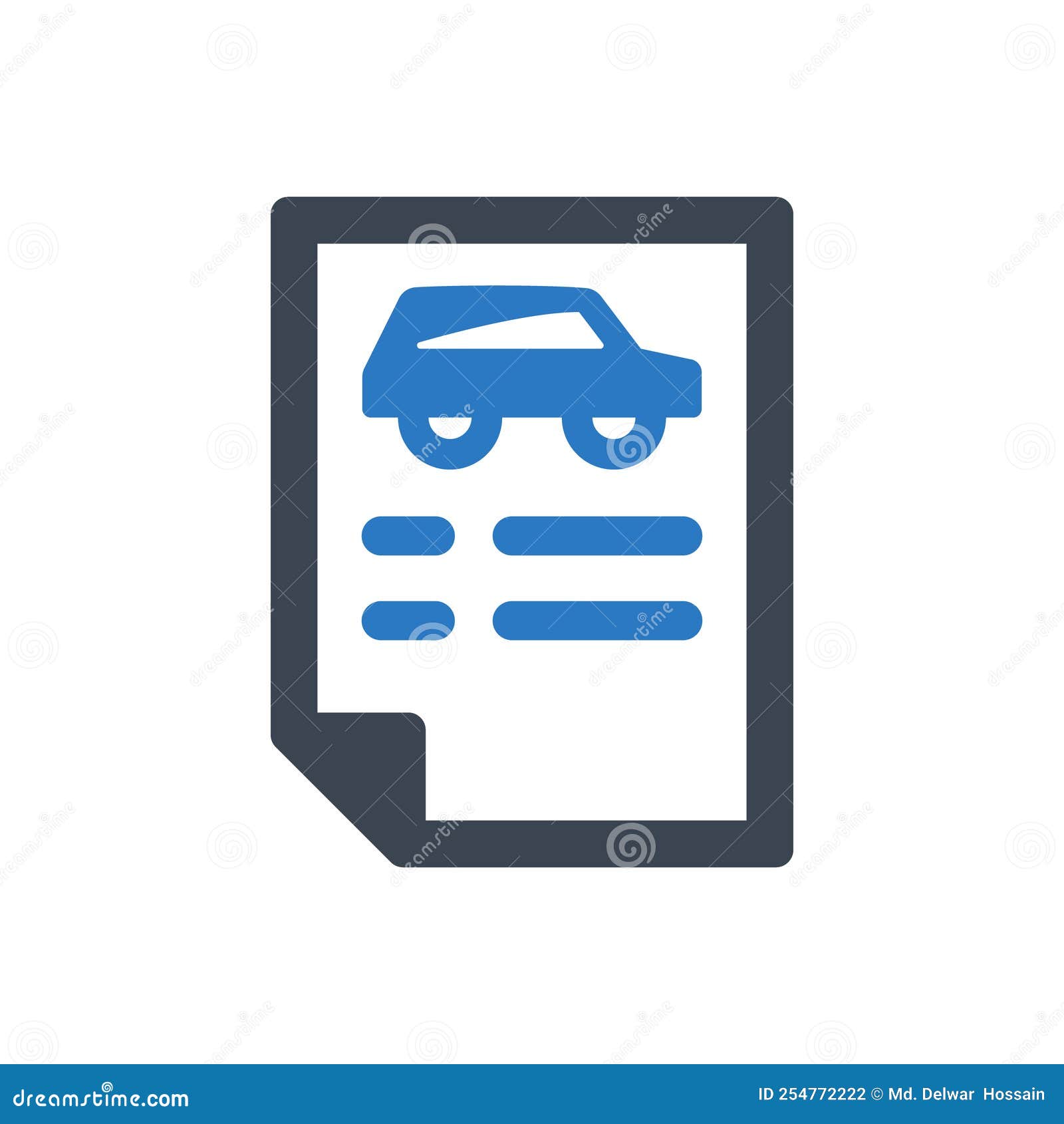 Auto insurance policy icon stock vector. Illustration of vehicle ...