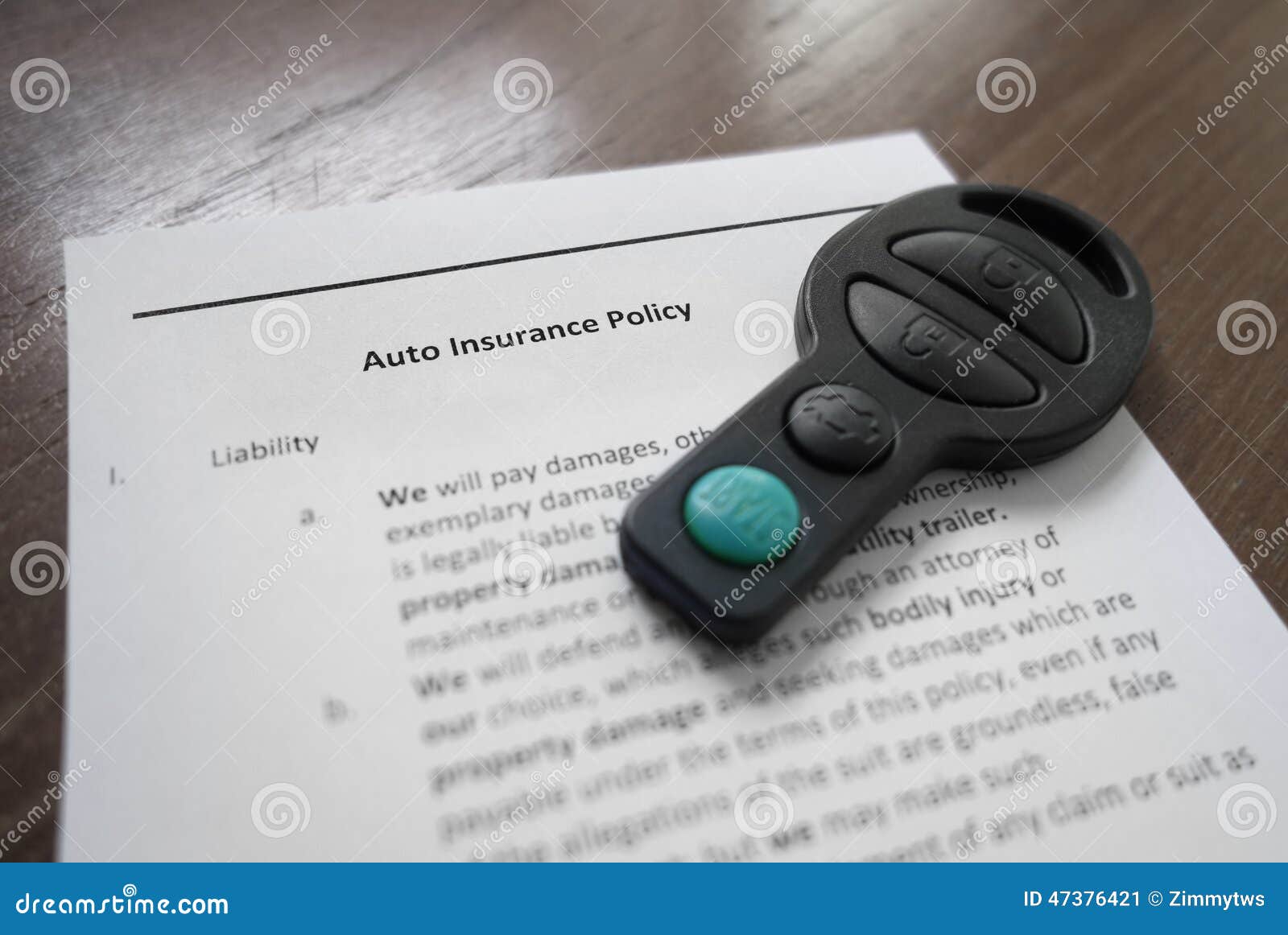 Auto insurance stock image. Image of expensive, paper - 47376421