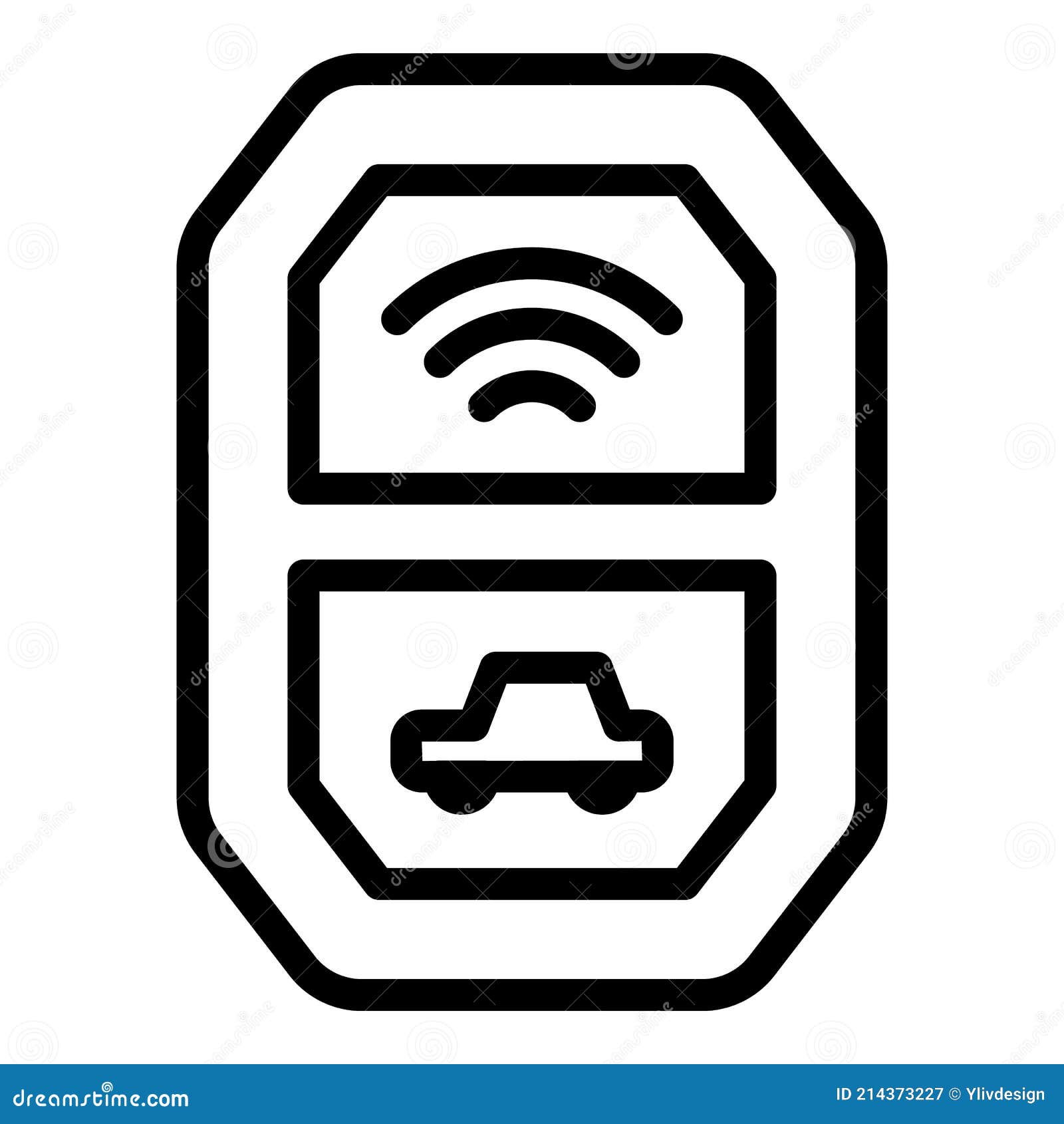 Auto Keyless Icon, Outline Style Stock Vector - Illustration of ...