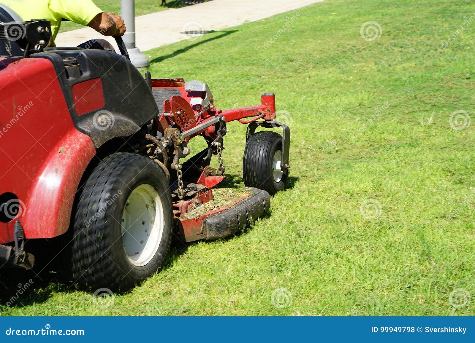 Auto Lawn Mower stock photo. Image of maintenance, grass - 99949798