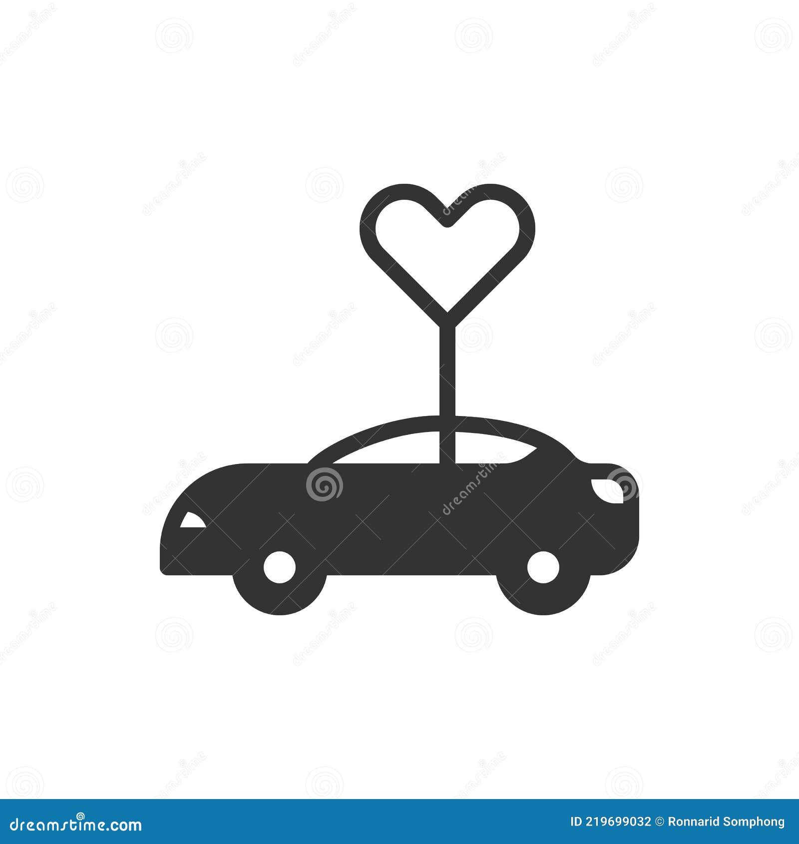Auto Liebe Symbol Oder Logo Vektor Illustration Vektor Abbildung ...