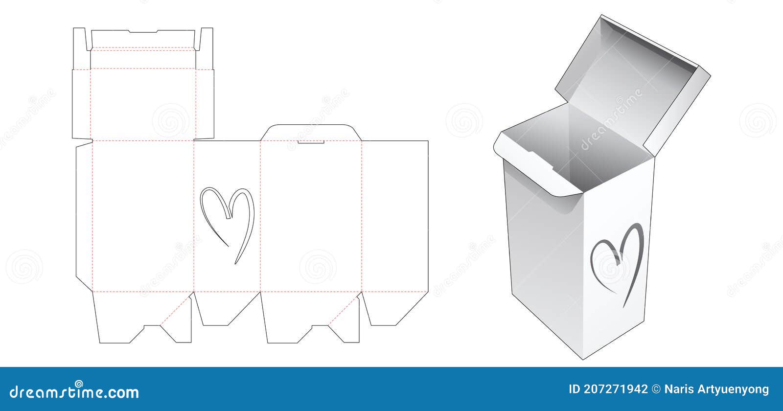 Auto Lock Box Die Cut Template, Packaging Die Cut Template, 3d Box ...