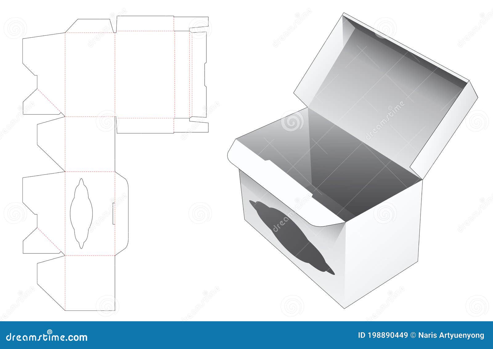 Auto Lock Box Die Cut Template, Packaging Die Cut Template, 3d Box ...