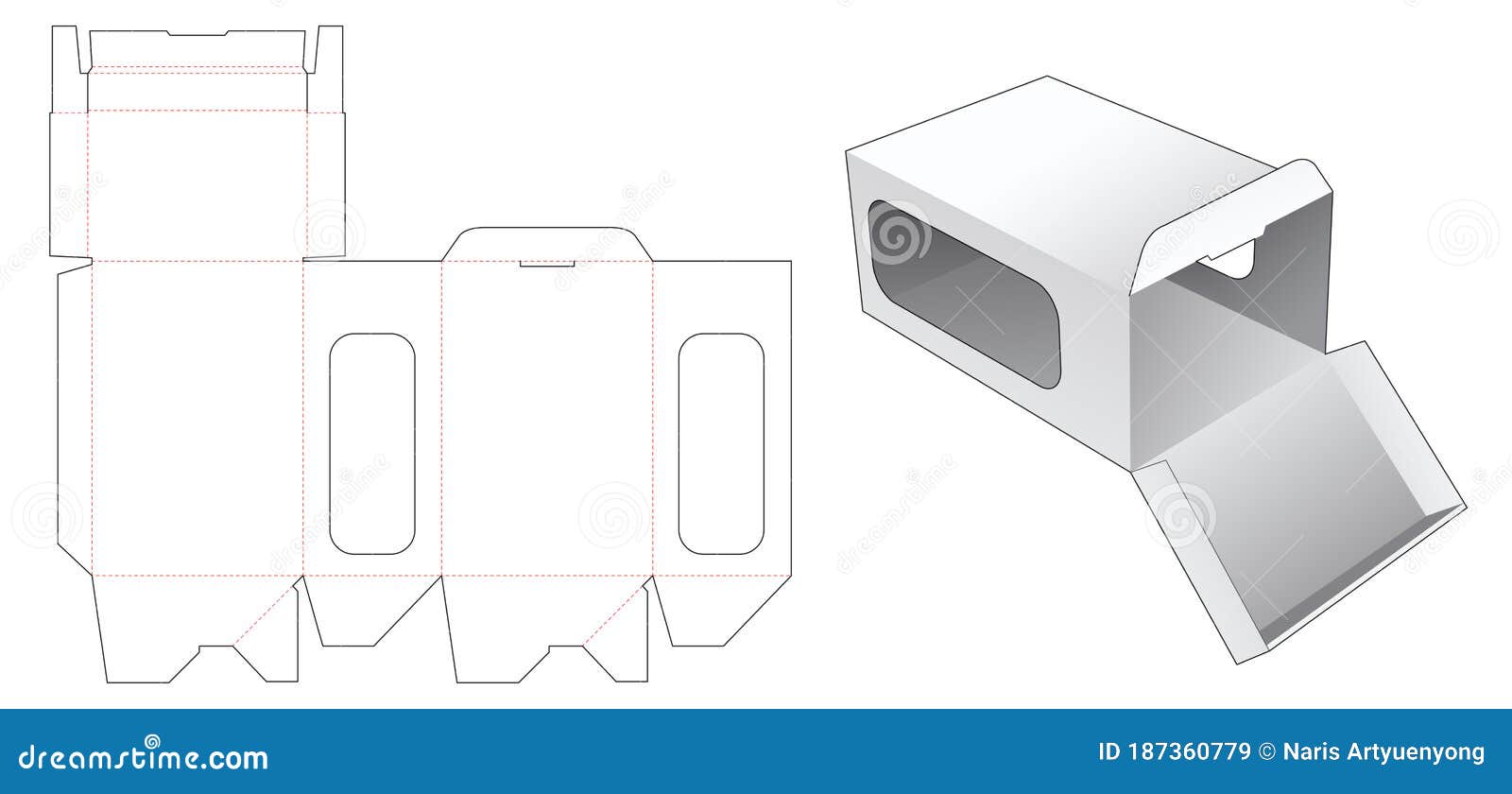 Auto Lock Box Die Cut Template, Packaging Die Cut Template, 3d Box ...