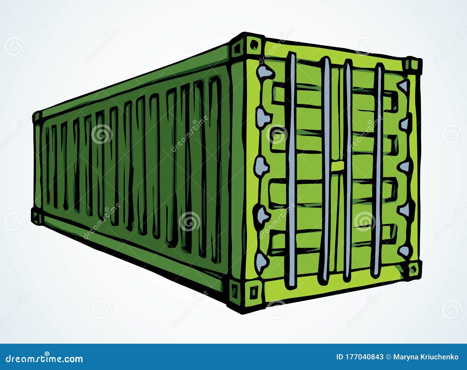 Container For Transportation. Vector Drawing | CartoonDealer.com #177040843