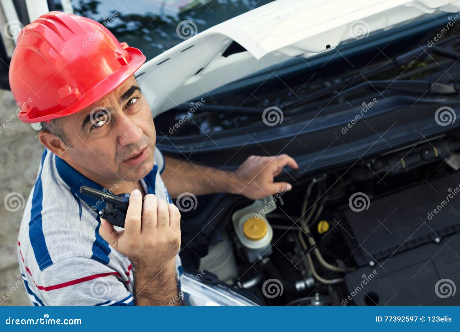 Auto Mechanic Assistance stock image. Image of transceiver - 77392597
