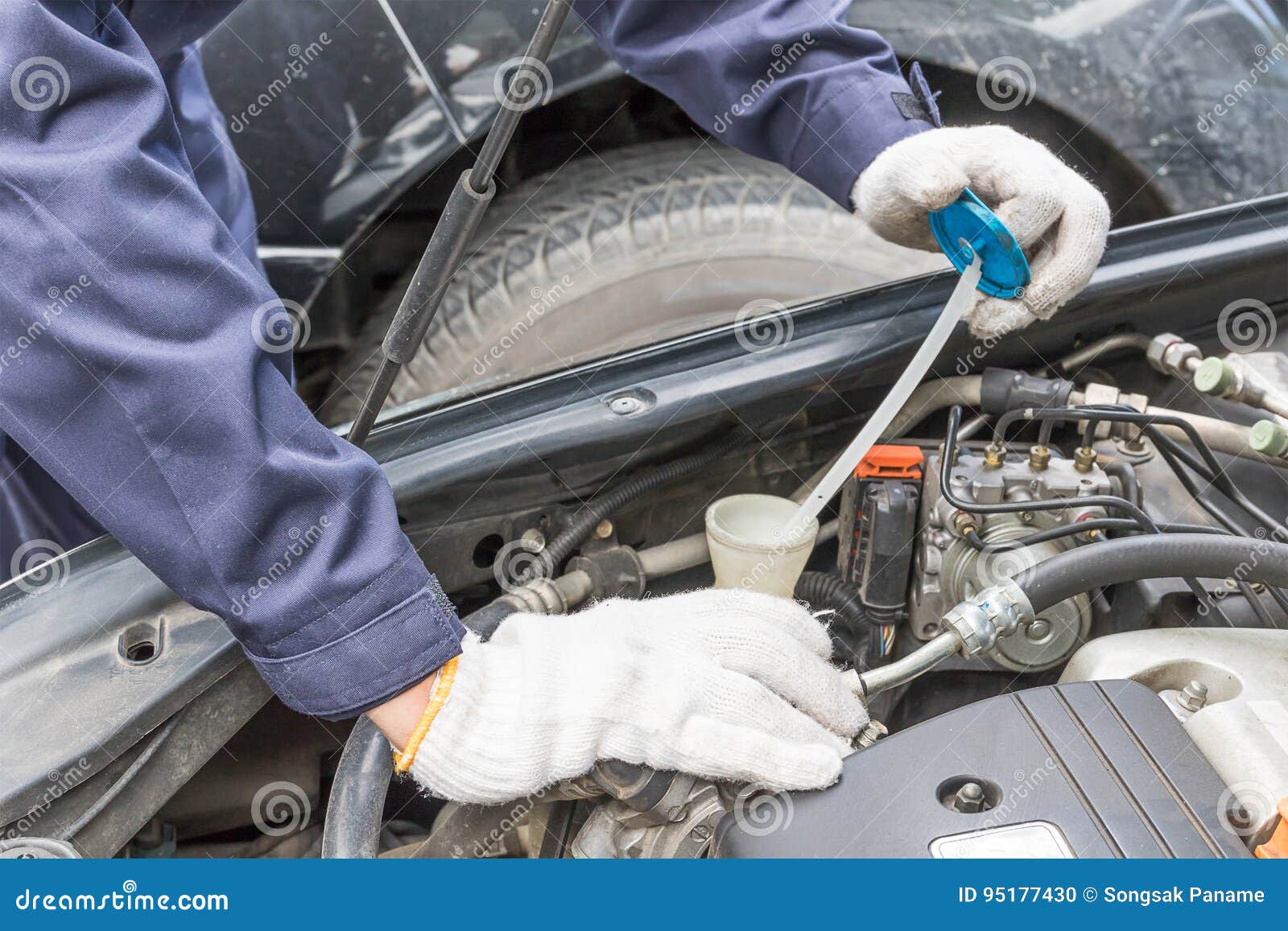 Auto Mechanic Check Engine Car Stock Photo - Image of auto, maintain ...