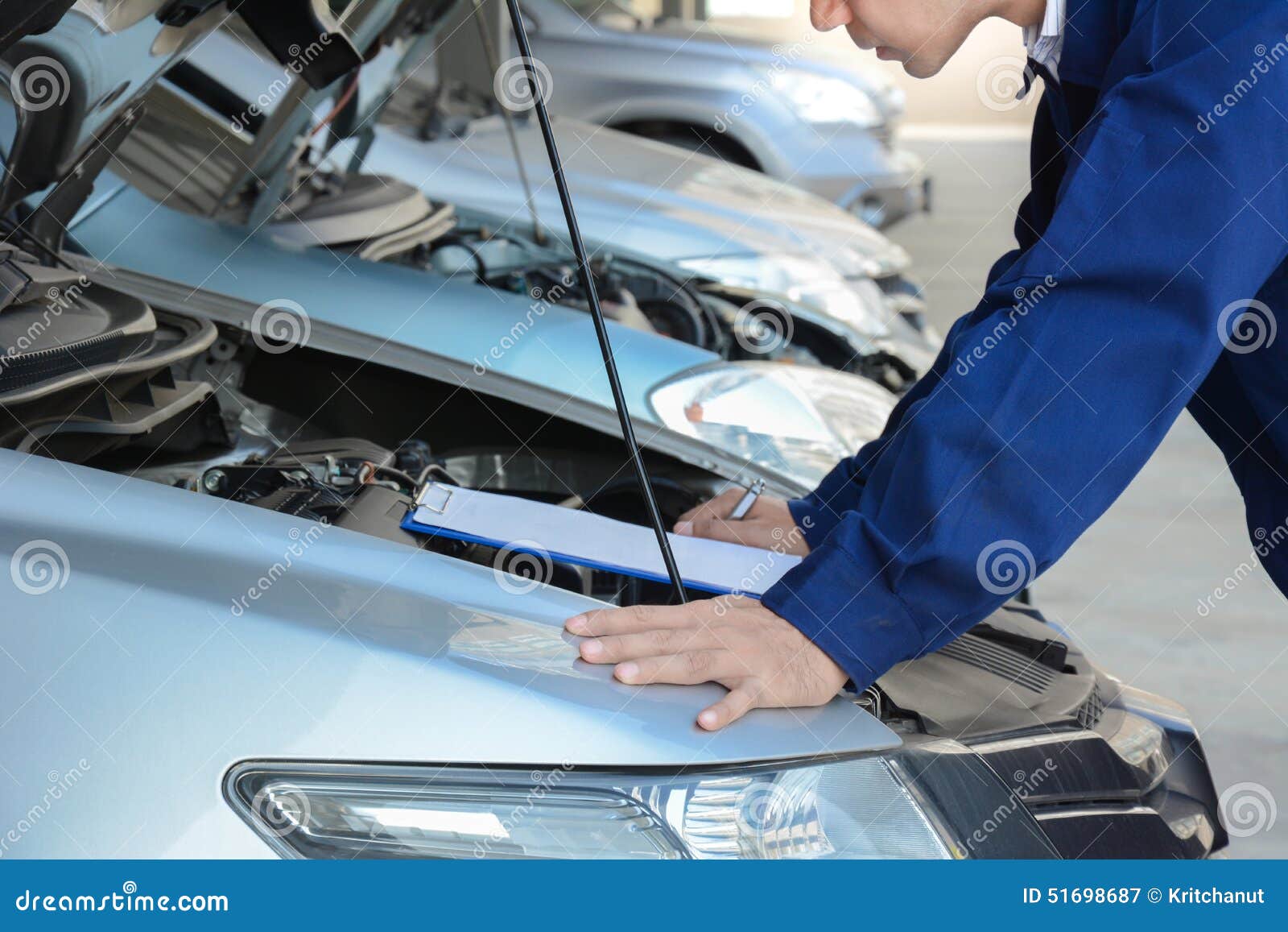 Auto Mechanic Checking Car Engine Stock Image - Image of mechanical ...