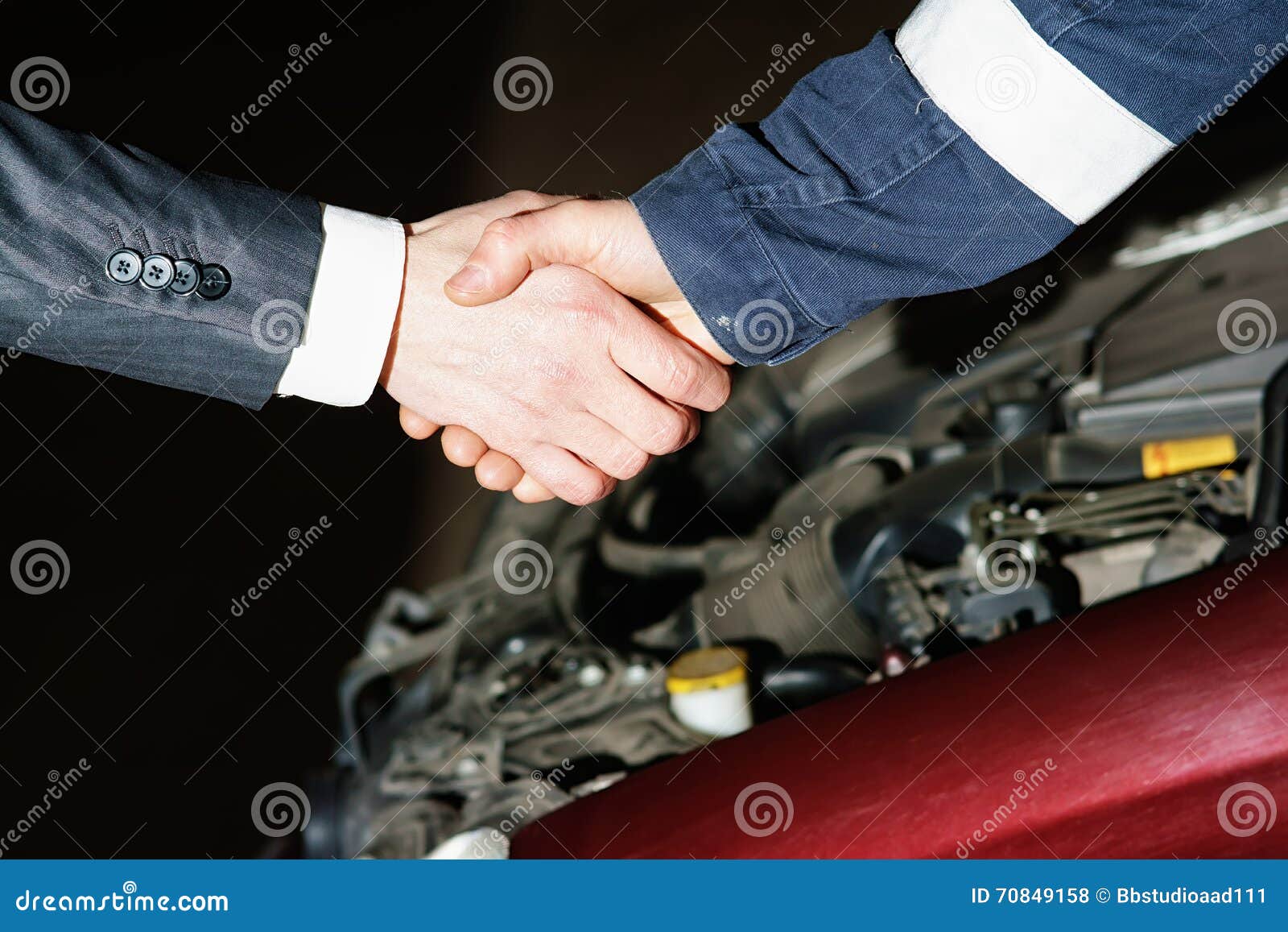 Auto mechanic handshake stock photo. Image of worker - 70849158