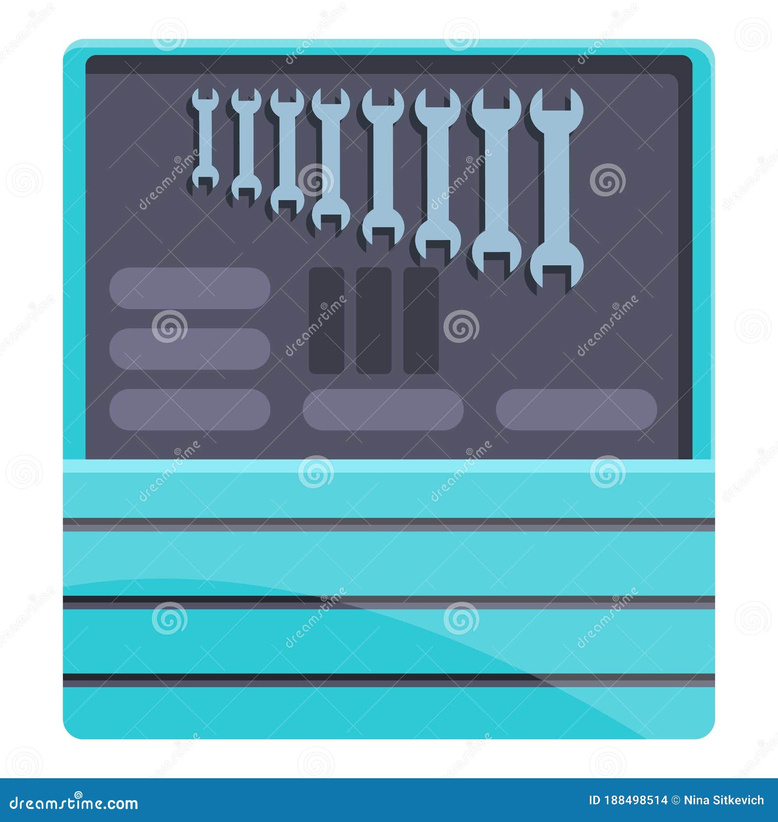 Auto Mechanic Keys Workplace Icon, Cartoon Style Stock Vector ...