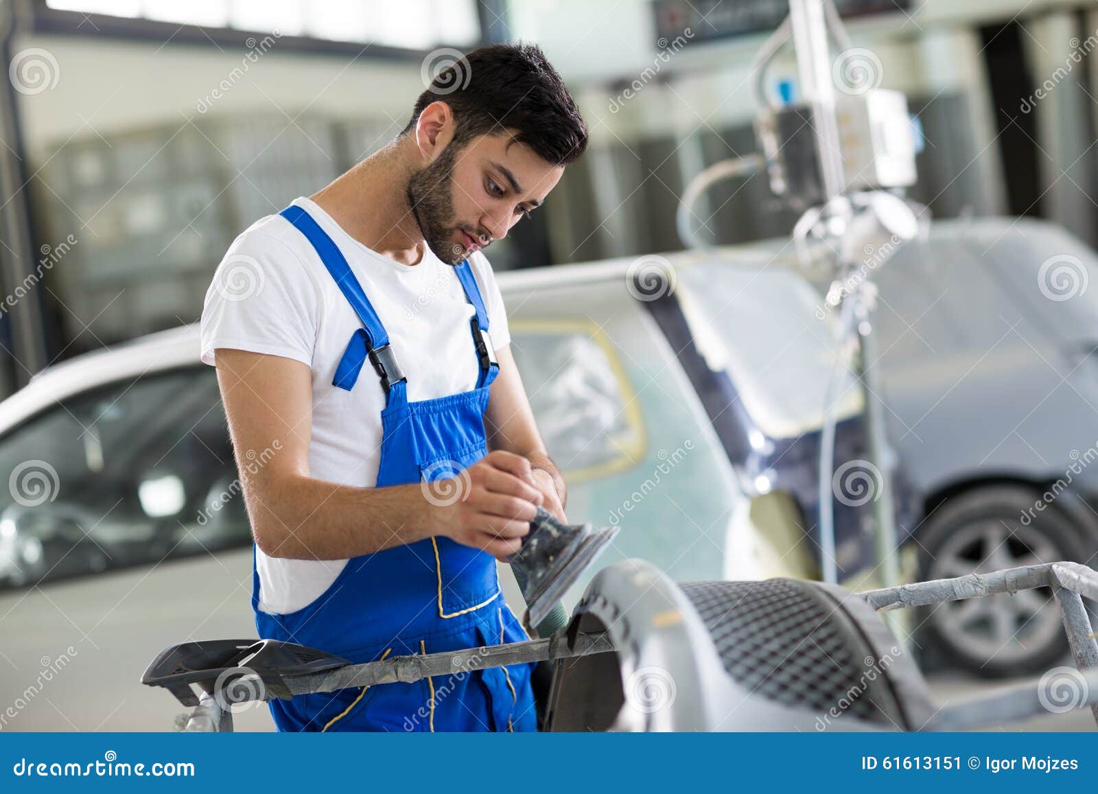 Auto Mechanic Polished Scratches Stock Image - Image of auto, body ...