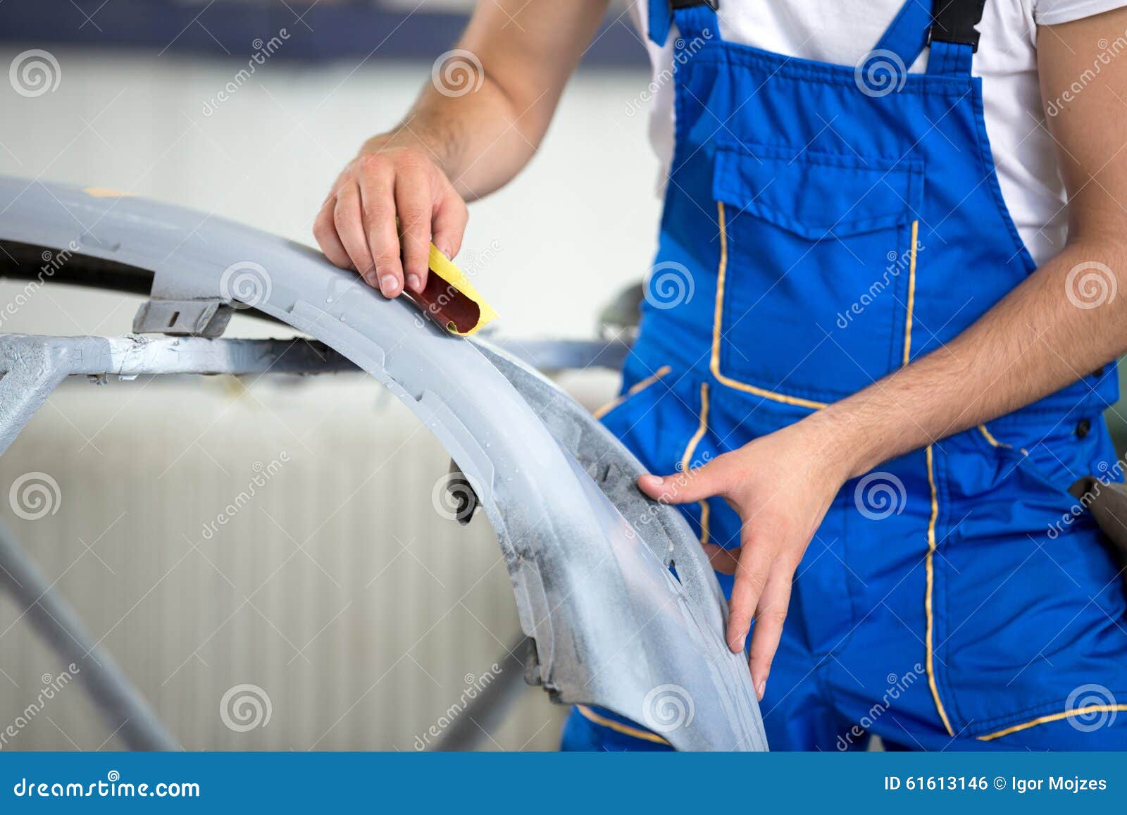 Auto Mechanic Polishing Part Stock Photo - Image of parts, sandpaper ...