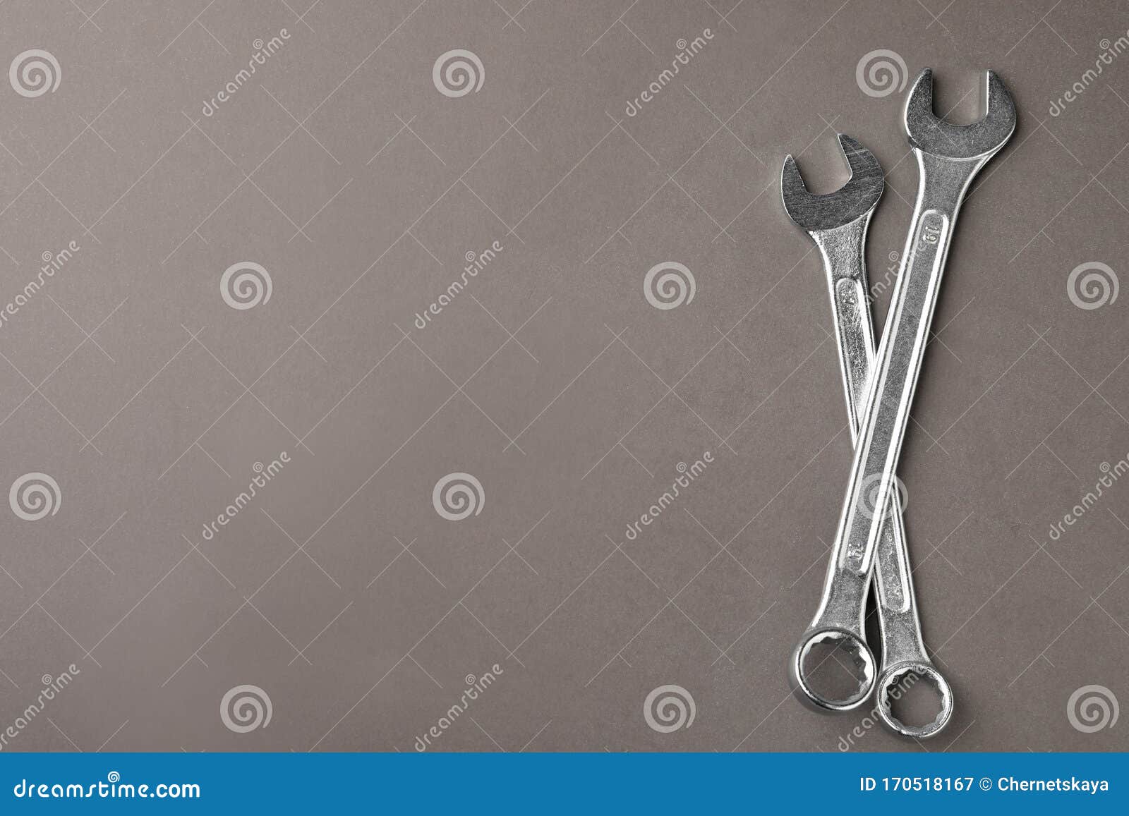 Auto Mechanic`s Tools on Grey Background, Flat Lay. Space for Text ...