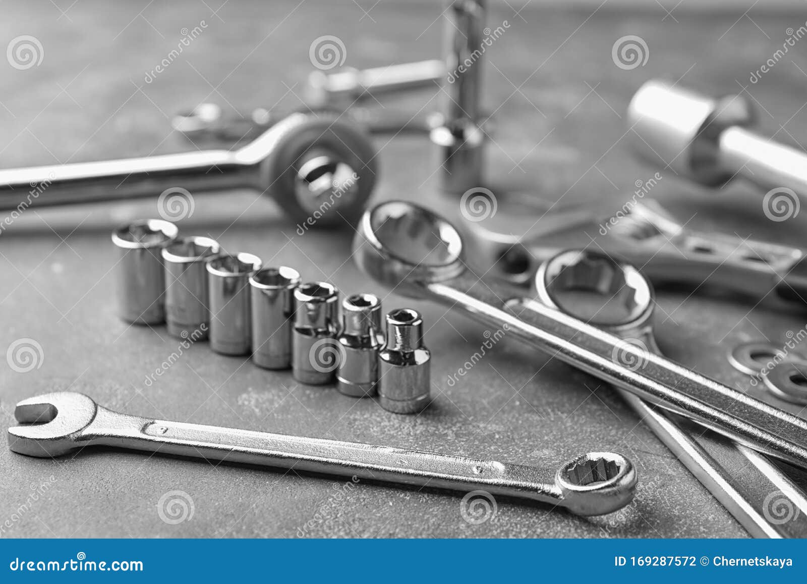 Auto Mechanic`s Tools on Table Stock Photo - Image of handyman ...