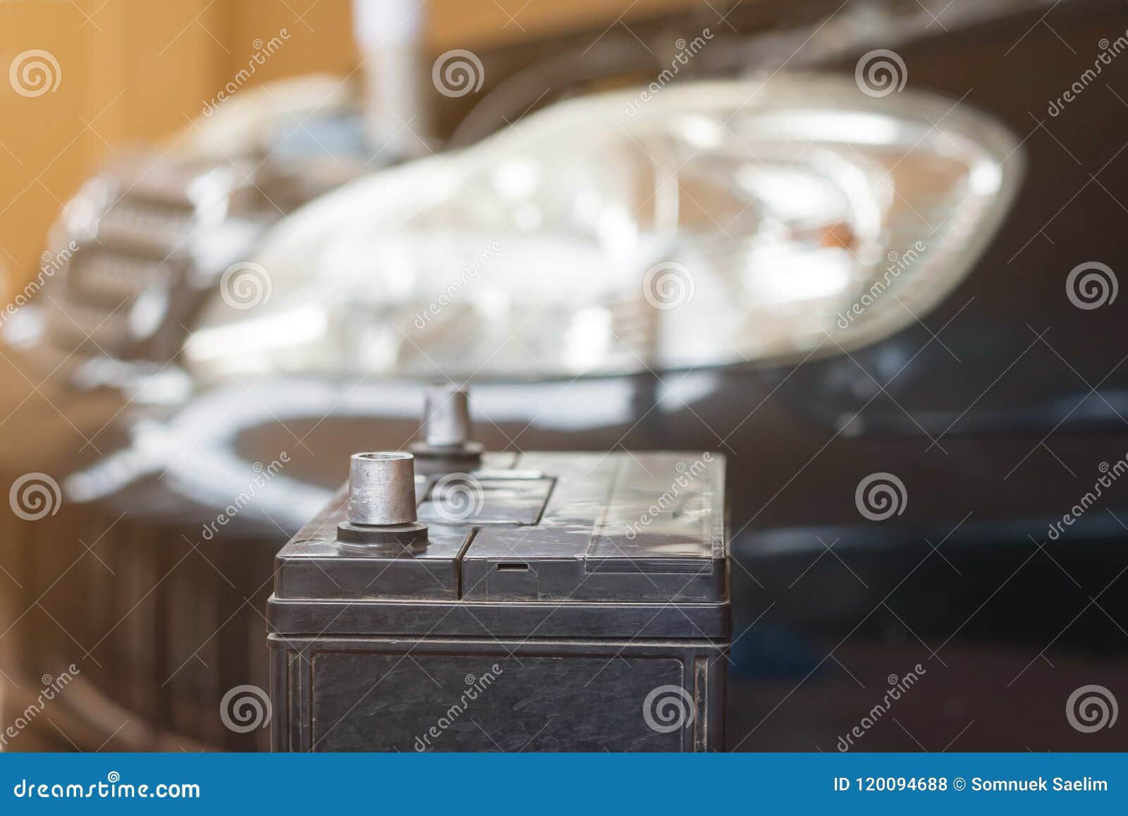 Auto Mechanic with Tool Working Check and Fixed an Old Car Engine at ...