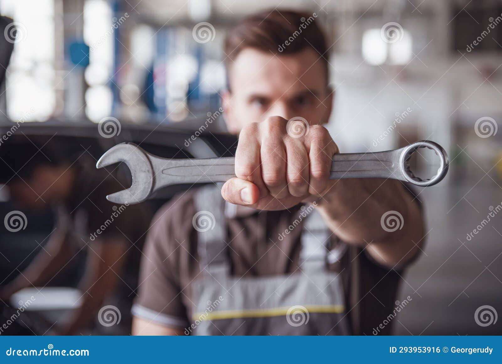 Handsome Auto Service Worker Stock Photo - Image of male, caucasian ...