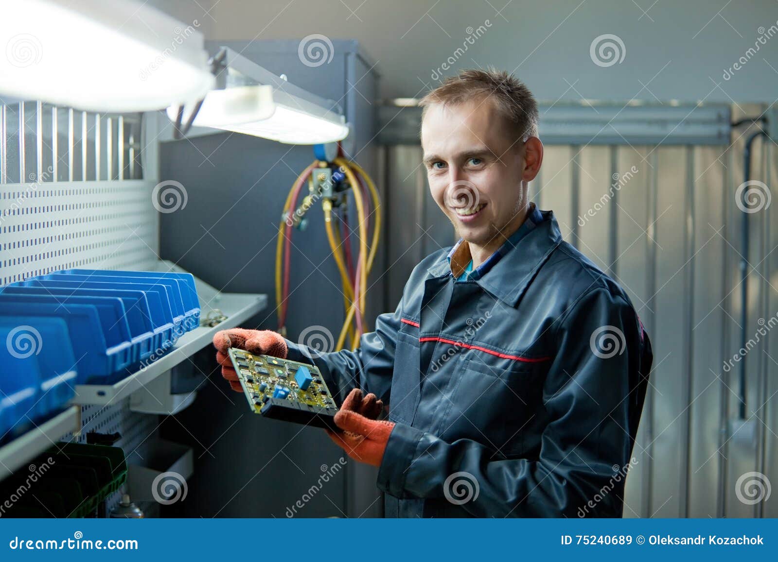 Auto Mechanic Worker in Garage. Stock Image - Image of filter ...
