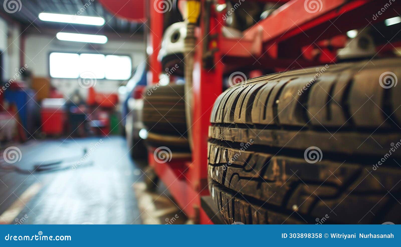 Auto Mechanics Modifying SUV Engine in Garage. Generative Ai Stock ...