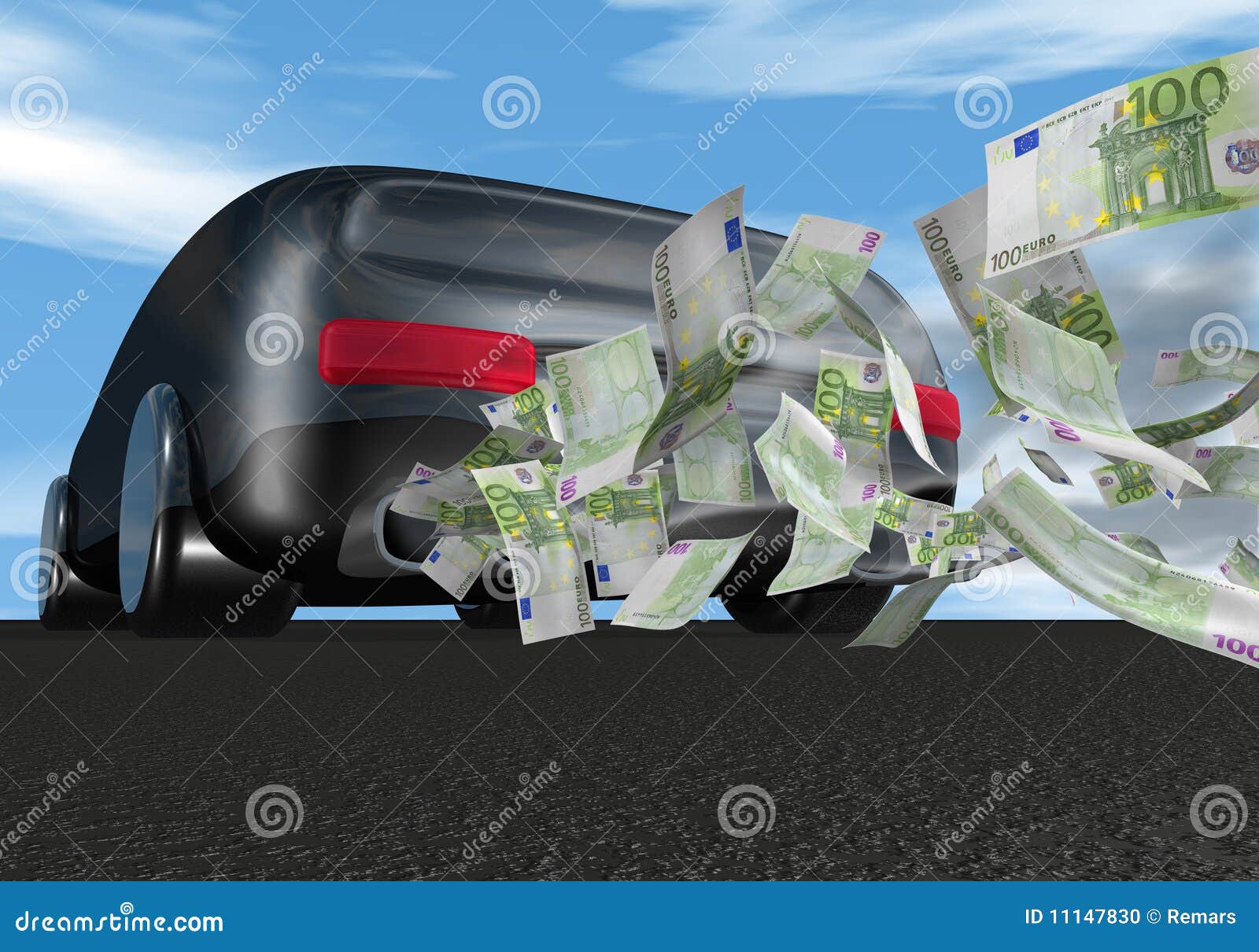 Auto met geld stock illustratie. Illustration of euro - 11147830