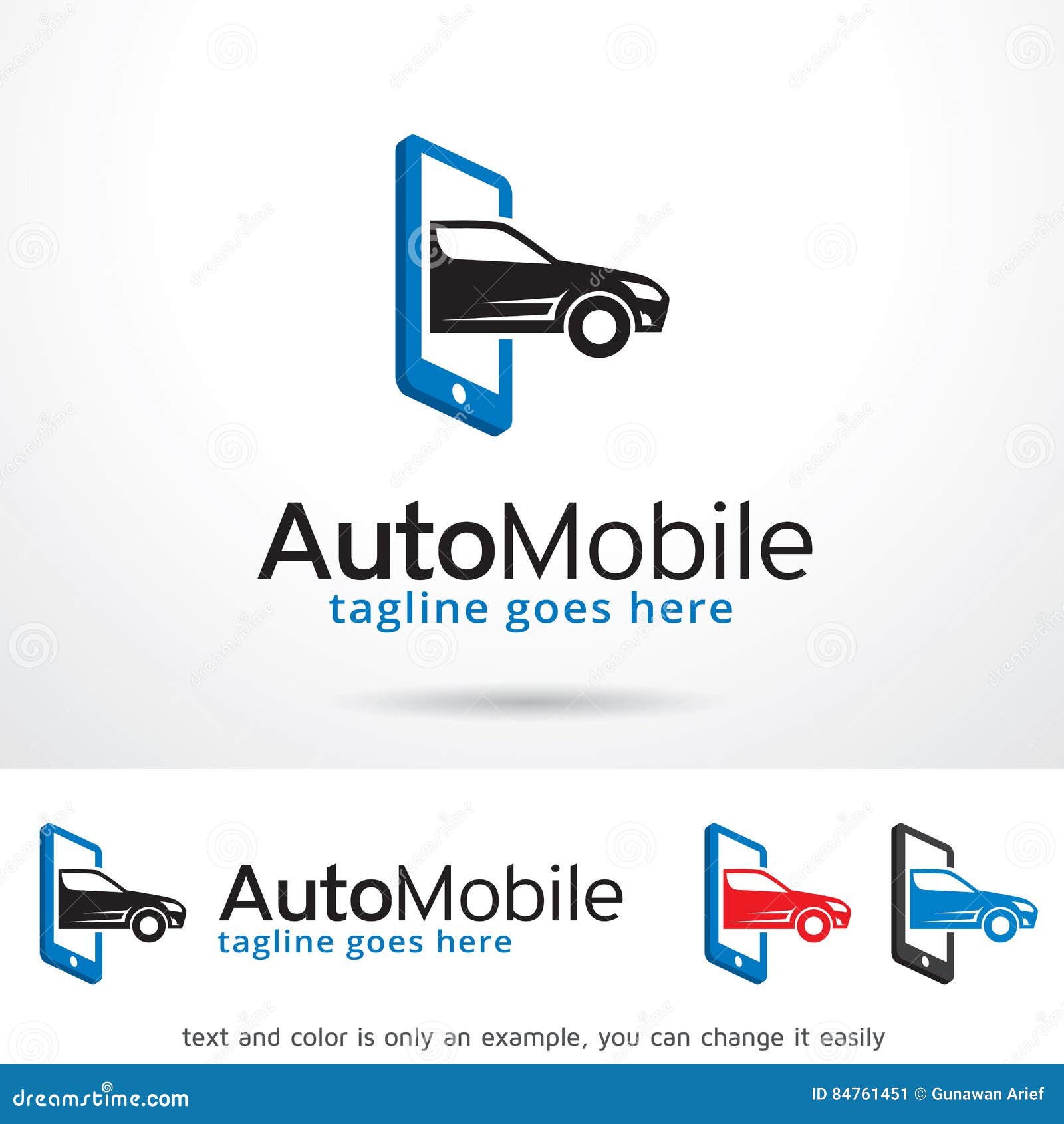 Auto Mobila Logo Template Design Vector Vektor Illustrationer ...