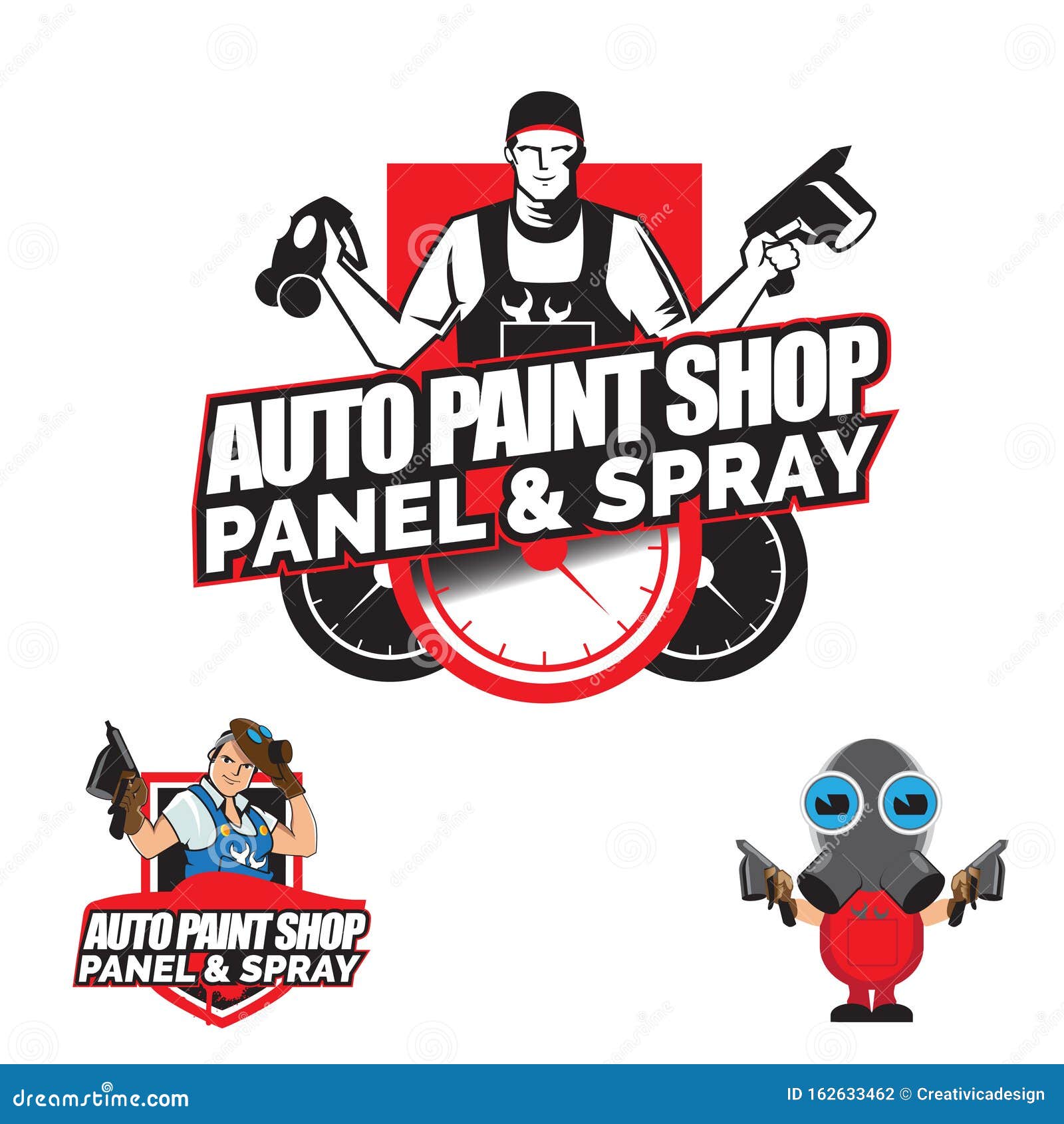 AUto Paint SHop Vector Illustration Stock Vector - Illustration of ...