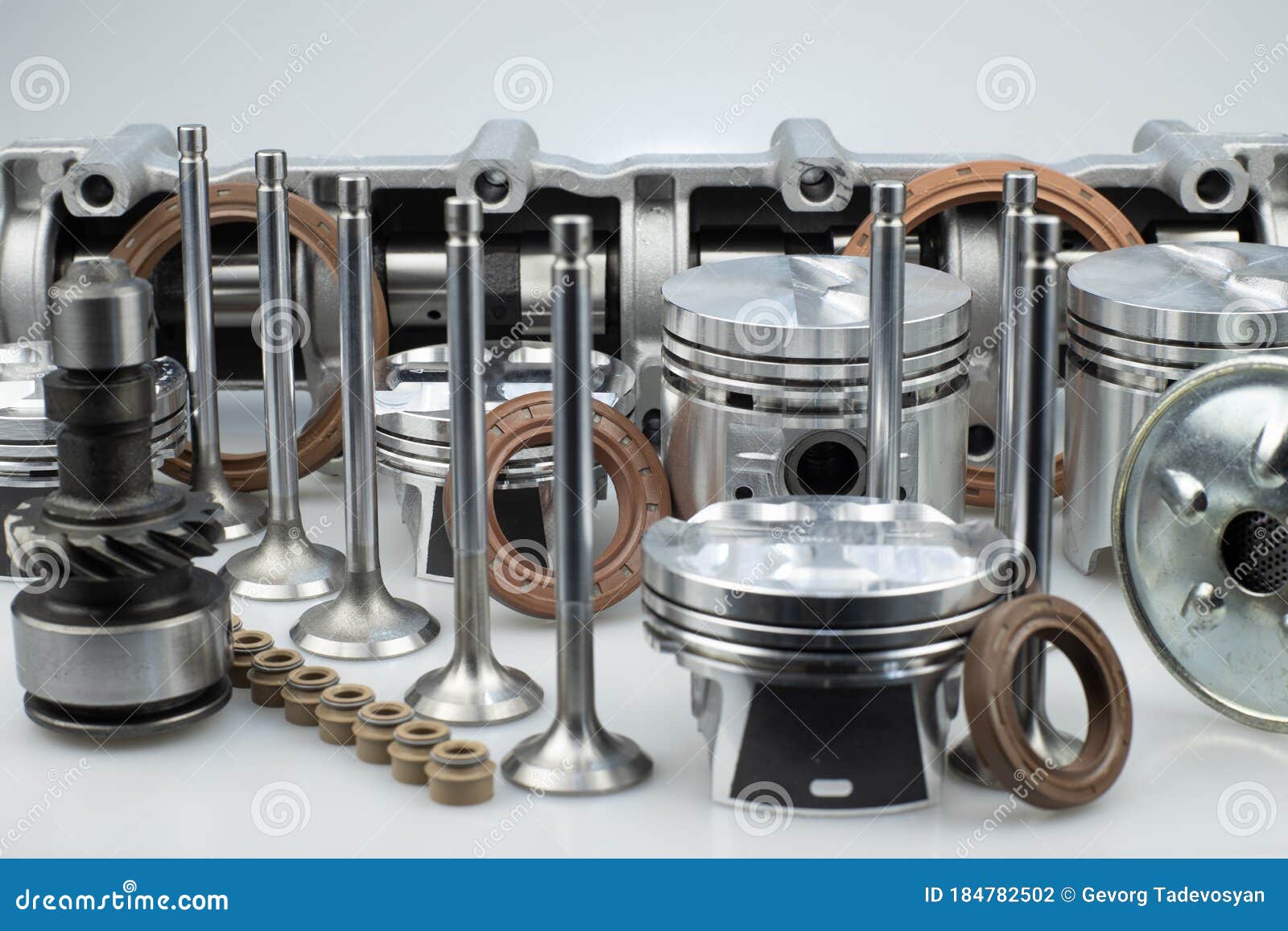 Auto Parts for the Engine Compartment on a White Background. Stock ...