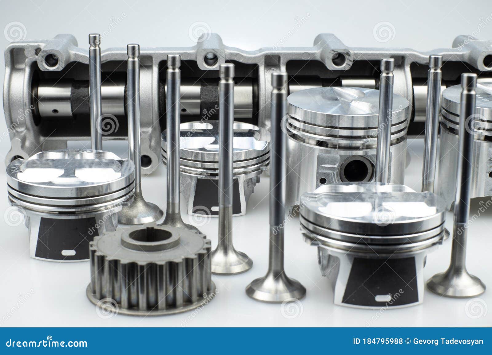 Auto Parts for the Engine Compartment on a White Background. Stock ...