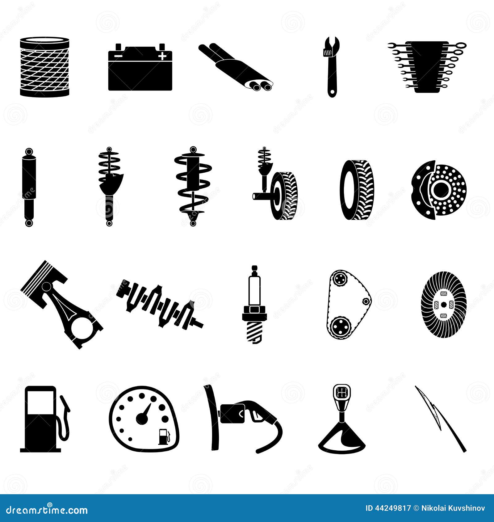 Auto parts icon stock vector. Illustration of silencer - 44249817