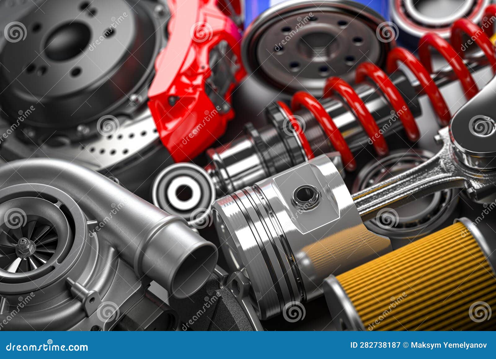 Auto Parts Spare Car Parts Background Stock Illustration - Illustration ...
