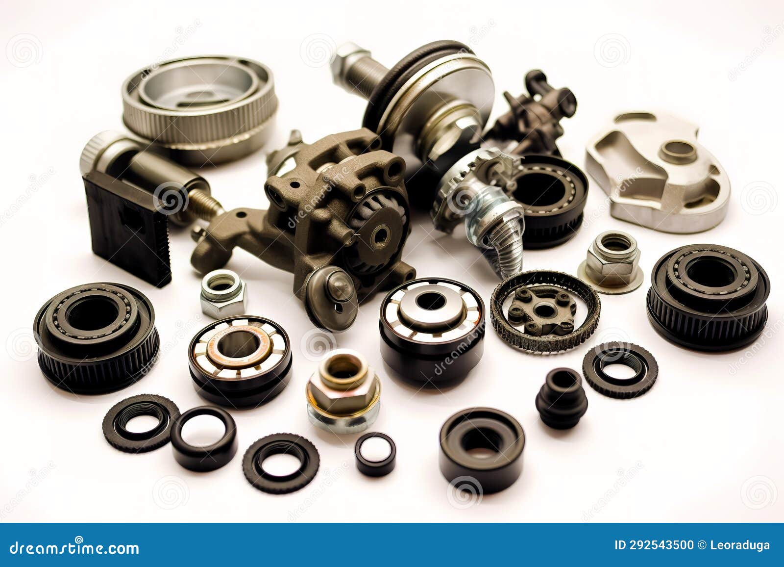 Auto Parts on a White Background. 3d Illustration Stock Illustration ...