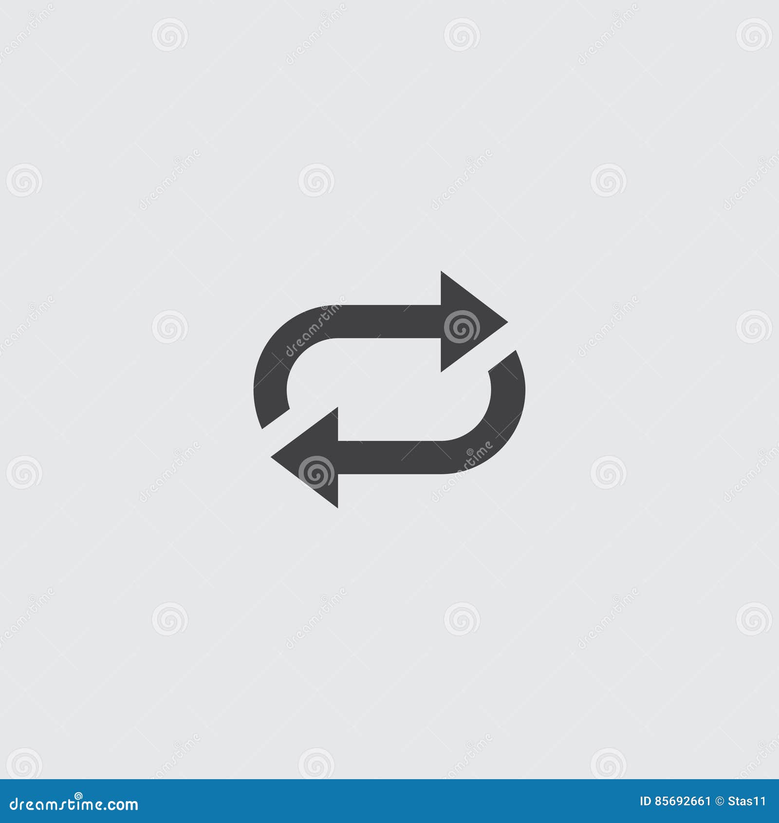 Auto Play Icon in a Flat Design in Black Color. Vector Illustration ...