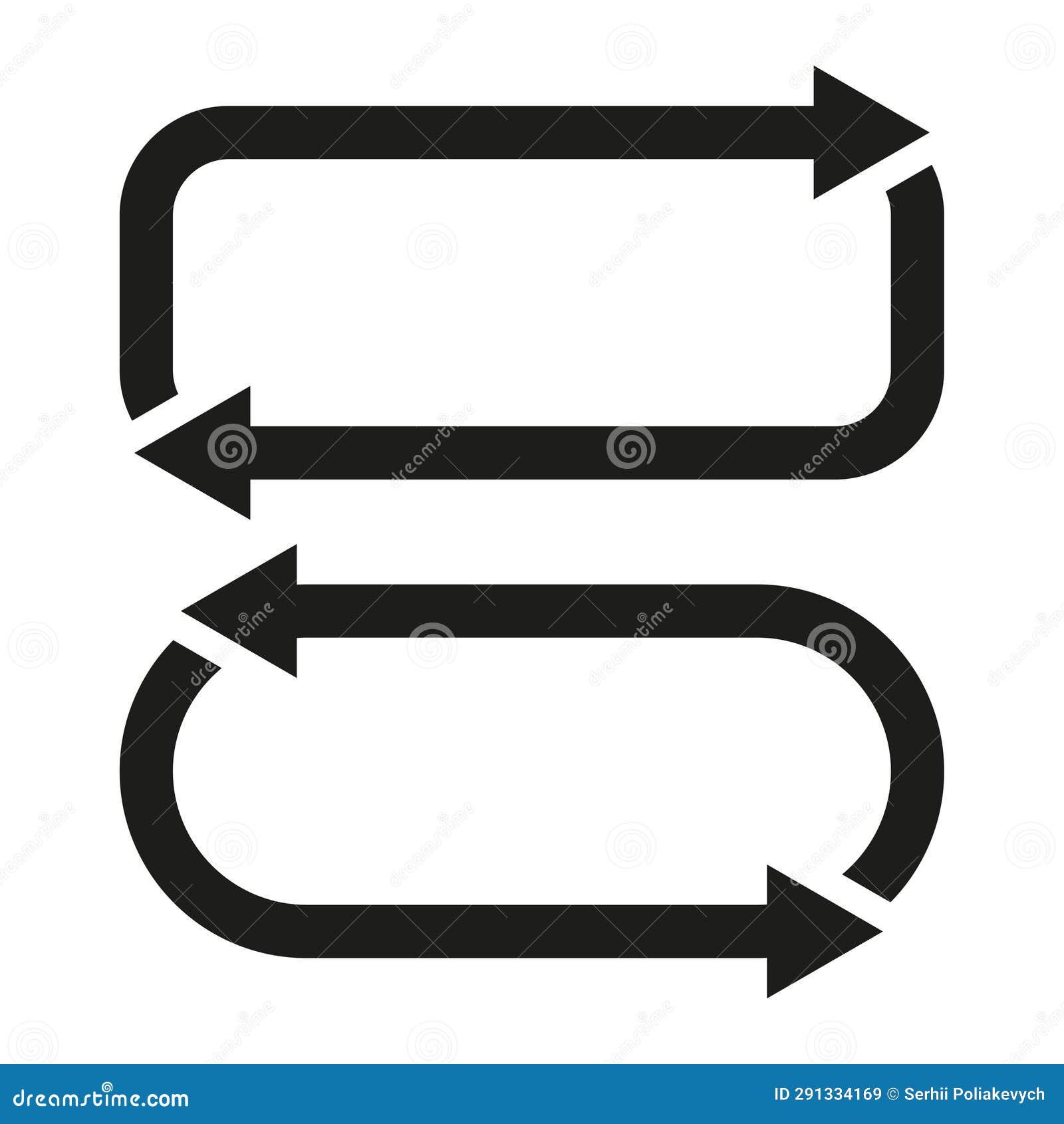 Auto Play Icon. Reload Arrows. Oval Arrows Stock Vector - Illustration ...