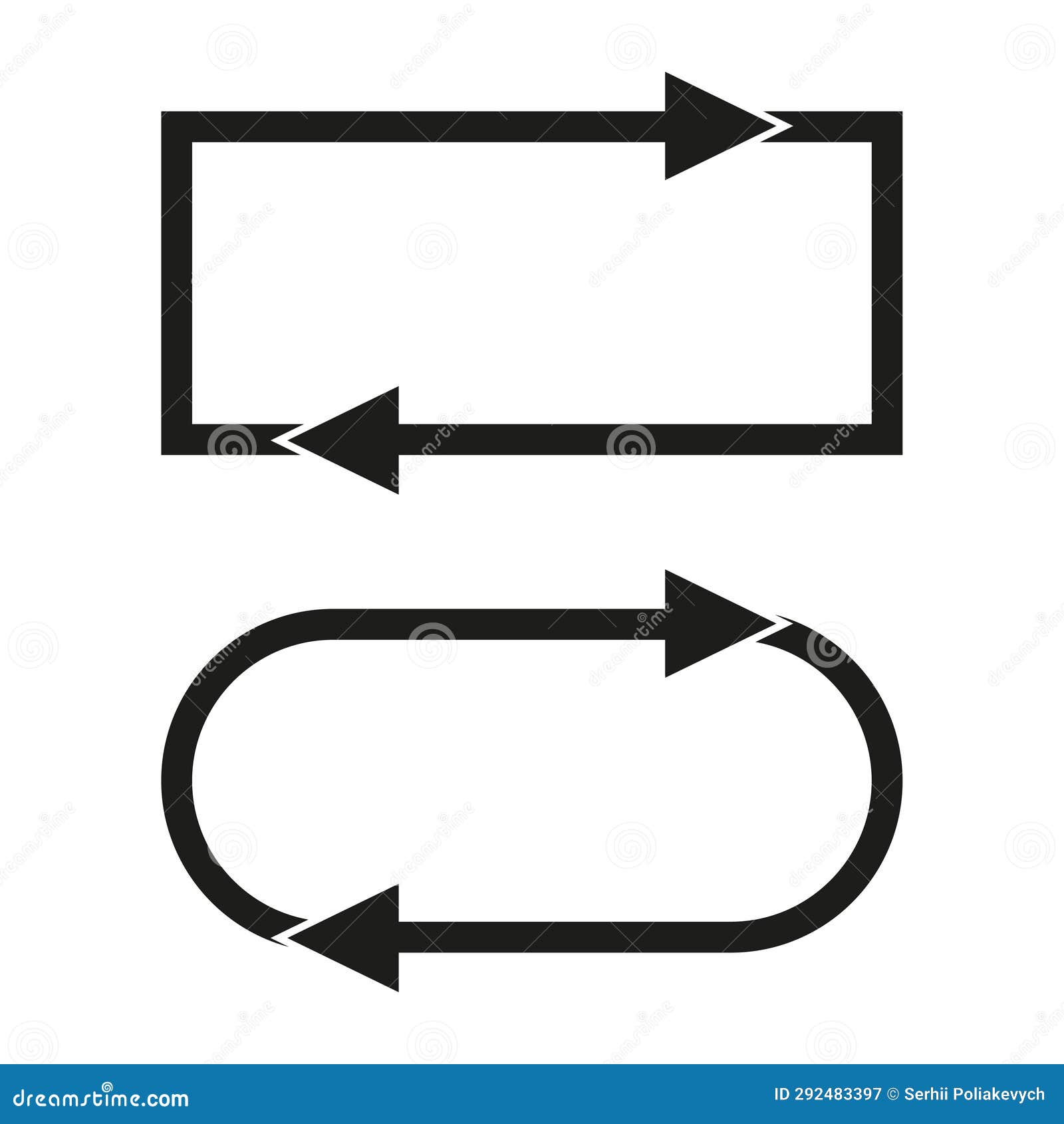 Auto Play Icon. Reload Arrows. Oval Arrows Stock Illustration ...