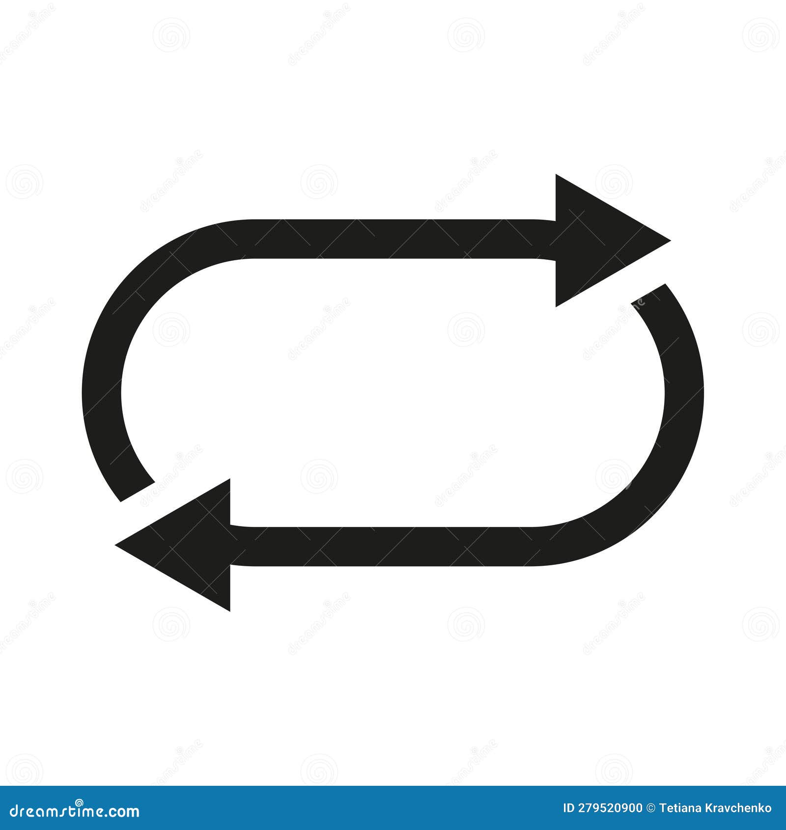 Auto Play Icon. Reload Arrows. Oval Arrows. Vector Illustration Stock ...