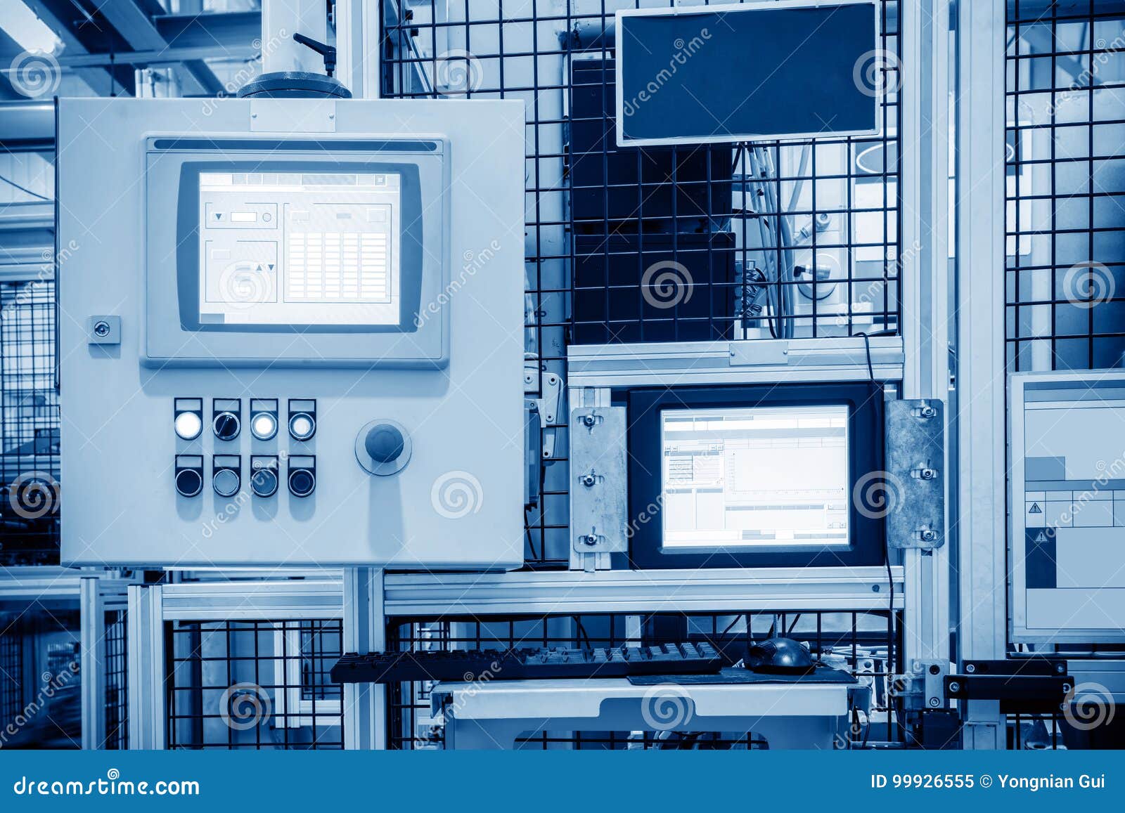 Auto Production Robot Control Screen Stock Image - Image of screen ...