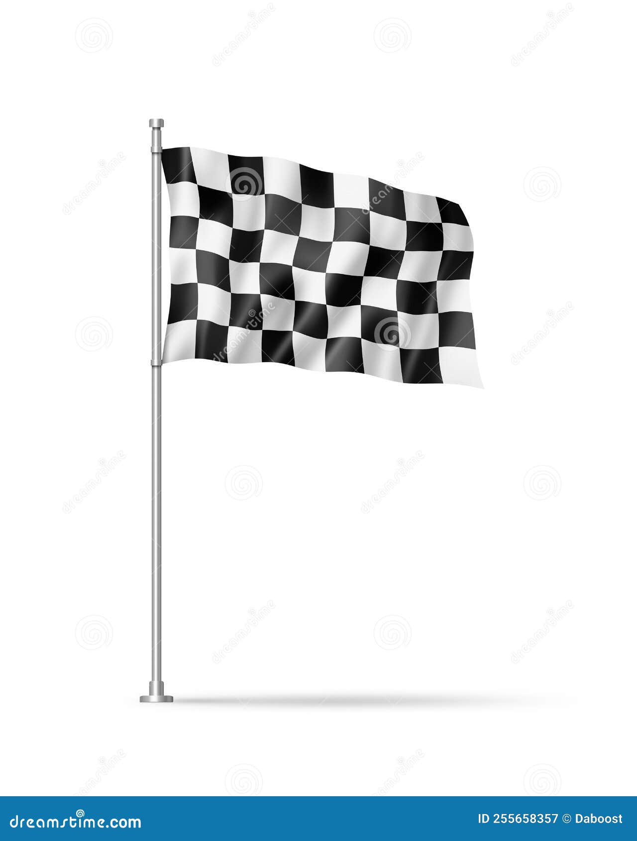 Finish Checkered Flag Line Style Icon Vector Illustration