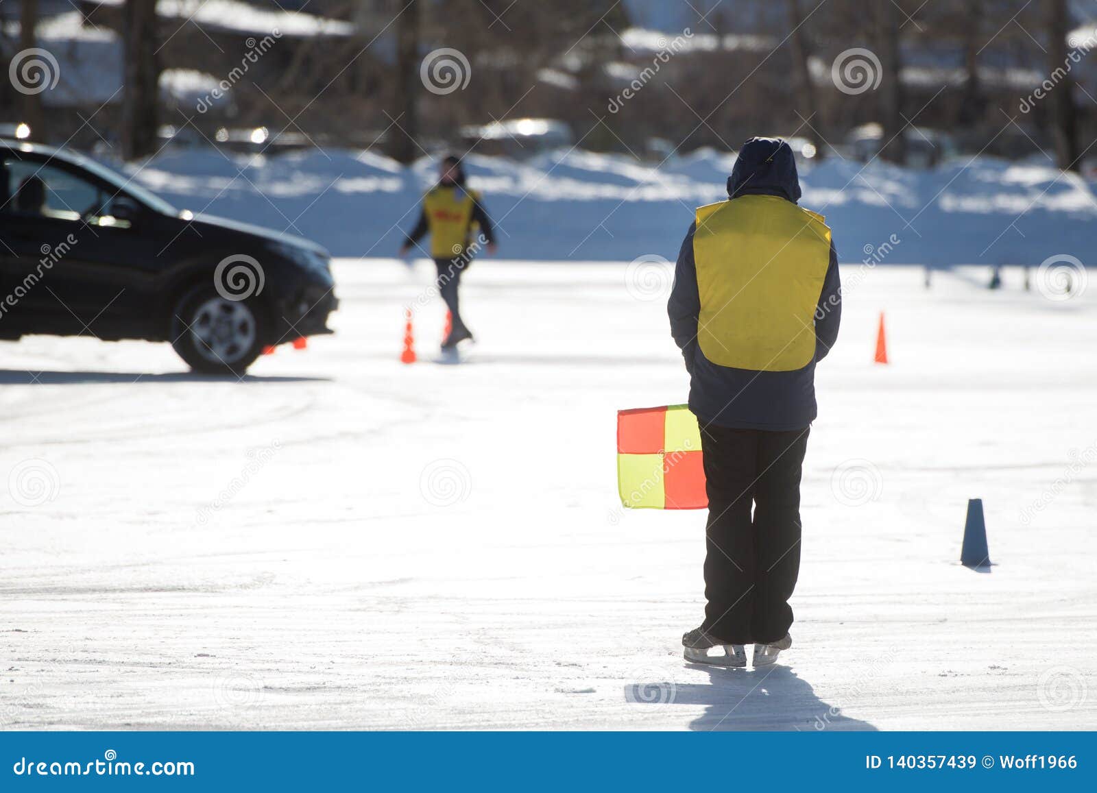 Auto Racing on Ice, Winter Tyres in Extreme Cold Temperature Editorial ...