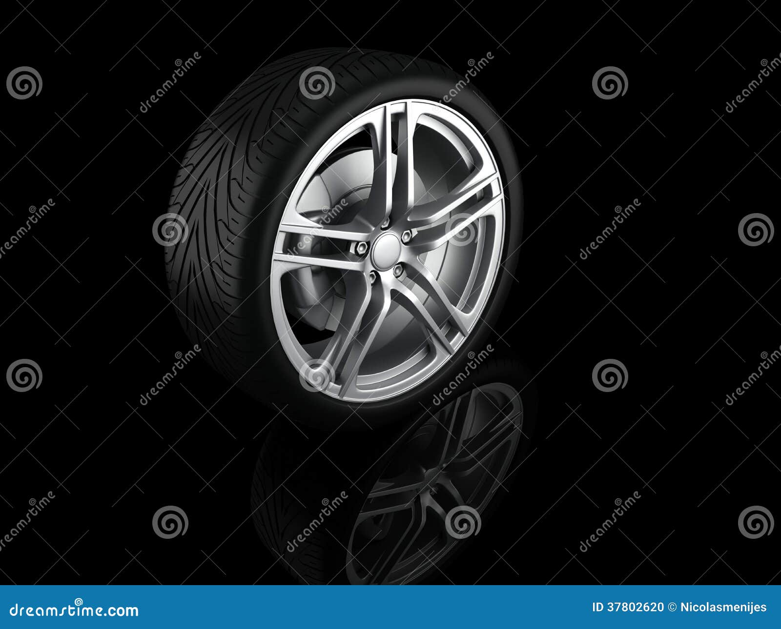 Auto-Rad 3d stock abbildung. Illustration von nahaufnahme - 37802620