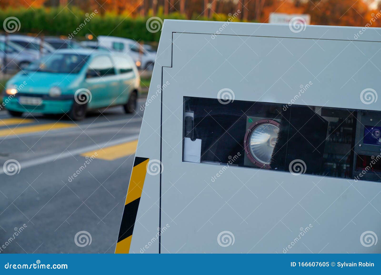 Auto Radar Automatic Speed Camera on the Roadside Control Camera on the ...