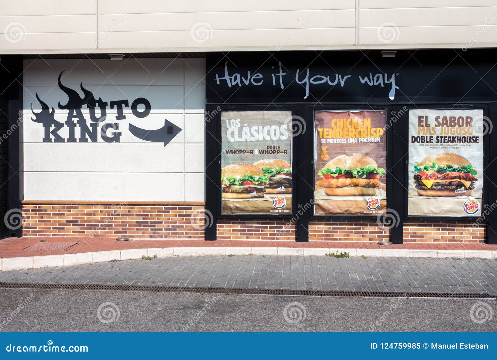 Auto Rei Do Restaurante De Burger King Imagem Editorial - Imagem de ...